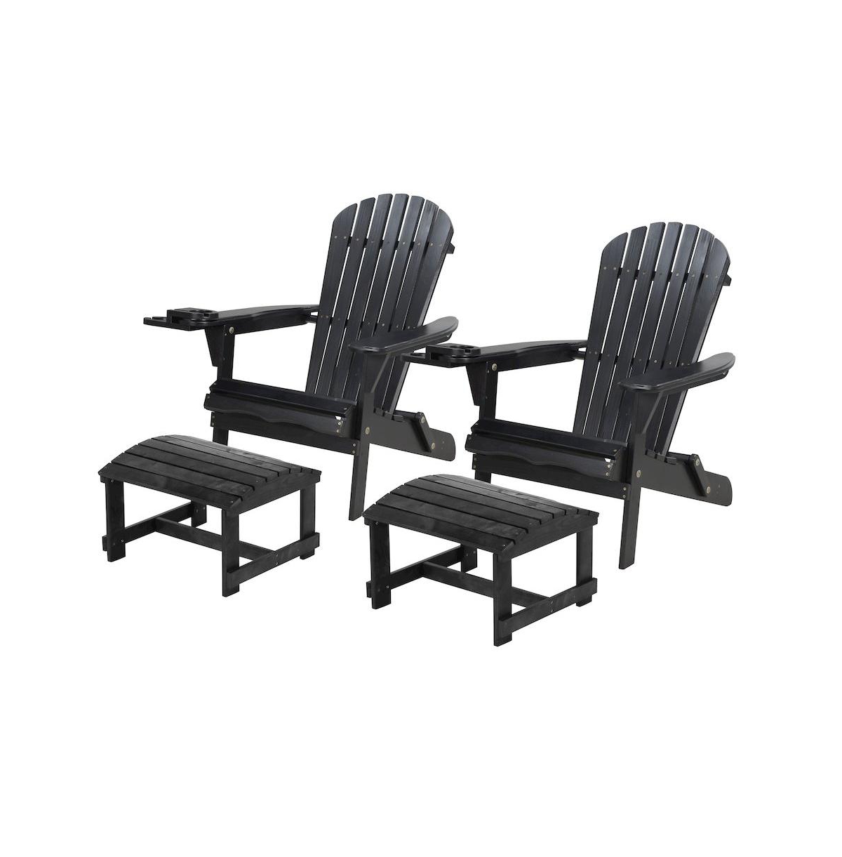 Click here for Jiallo Foldable Adirondack Chair With Cup Holder C... prices