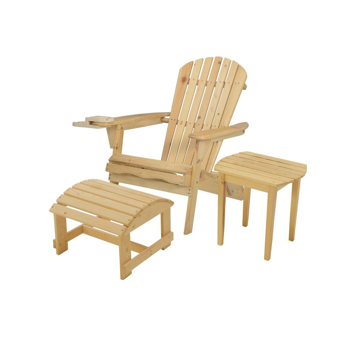 Click here for Jiallo Foldable Adirondack Chair With Cup Holder B... prices