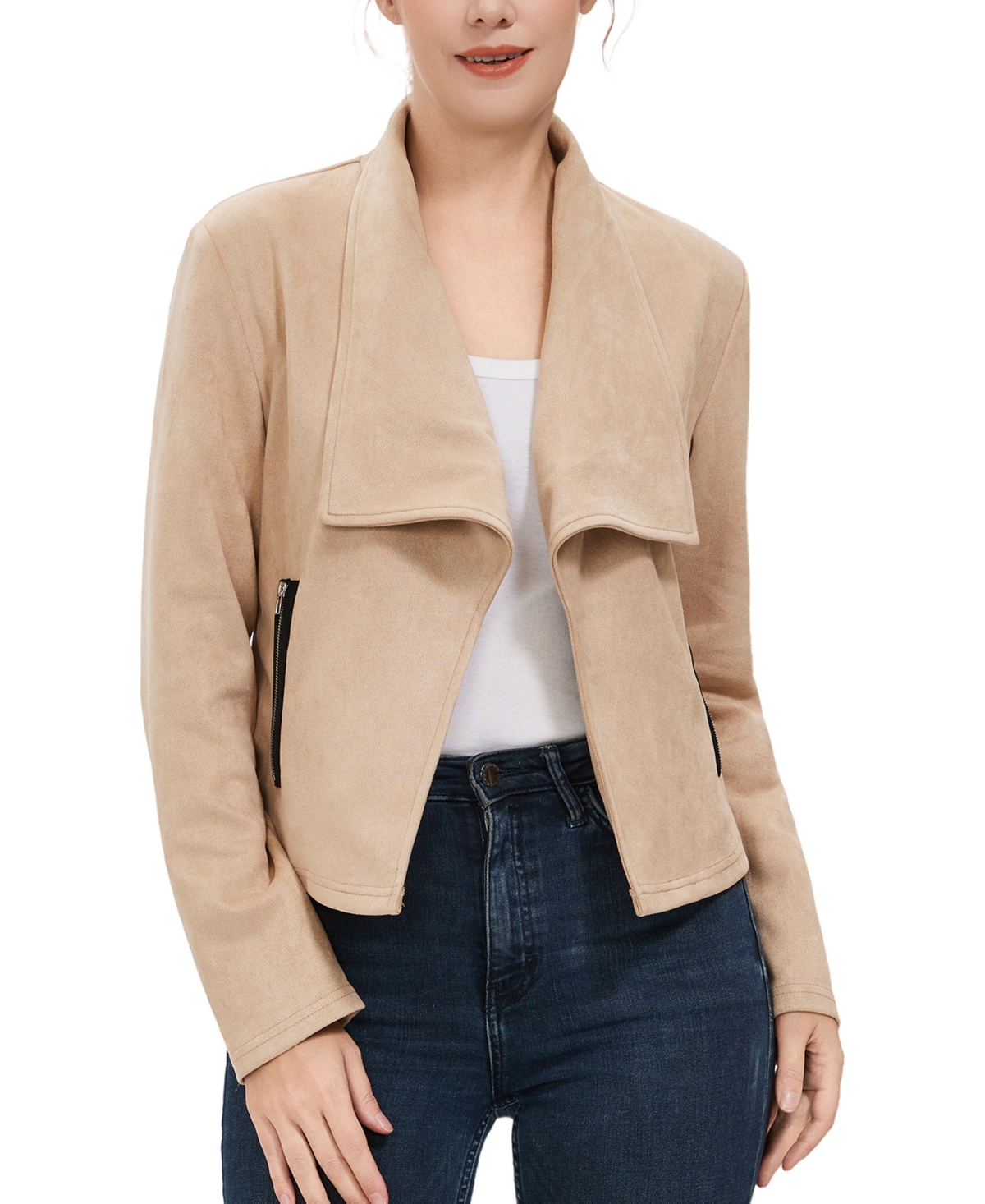 Click here for kimi + kai Womens kimi + kai Faux Suede Open Front... prices