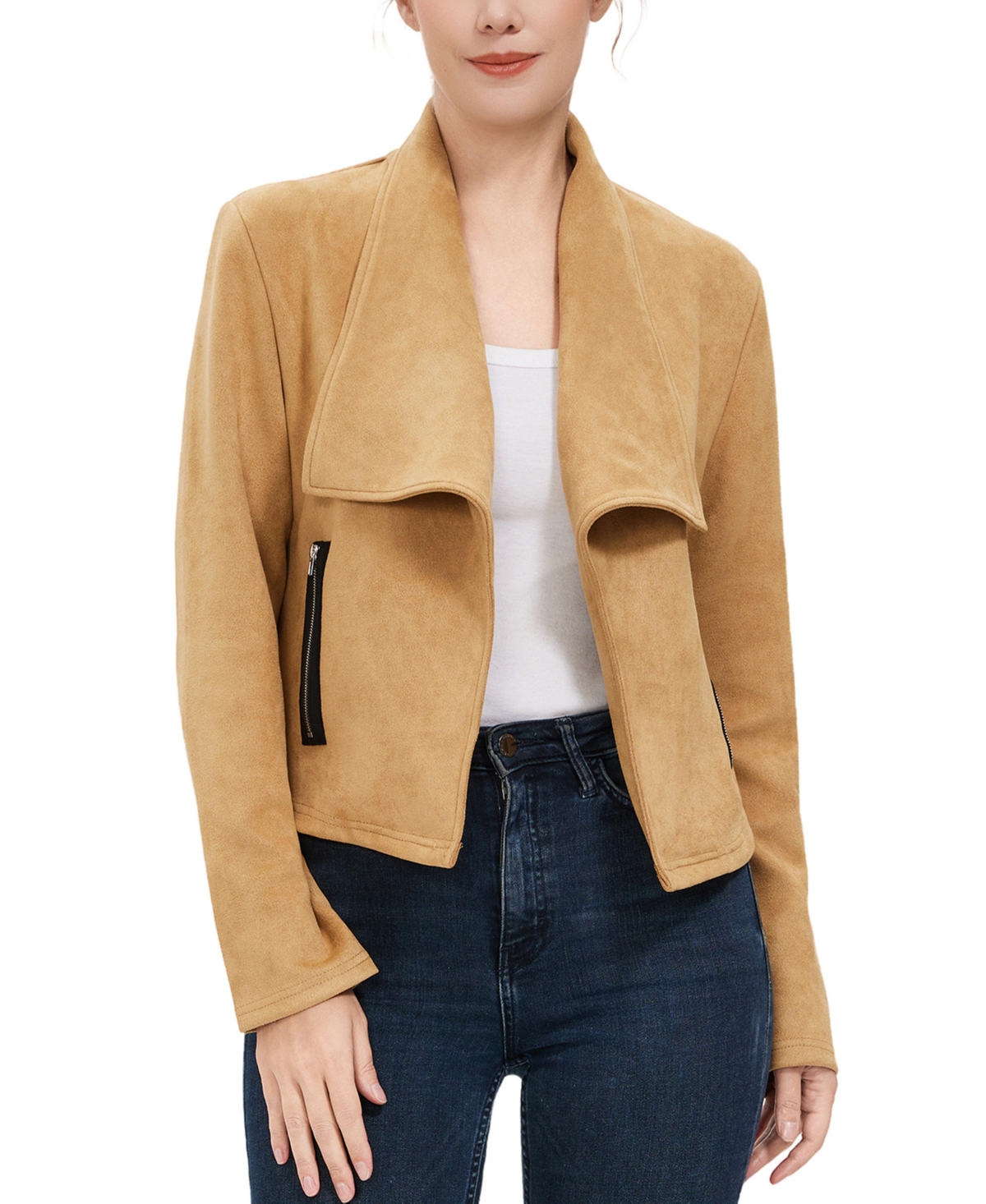 Click here for kimi + kai Womens kimi + kai Faux Suede Open Front... prices