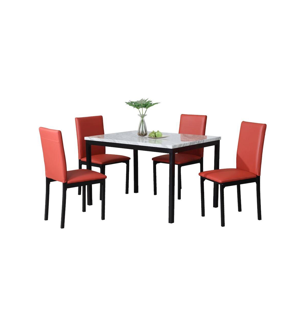 Click here for Roundhill Furniture Citico 5-Pc Dinette Set with F... prices