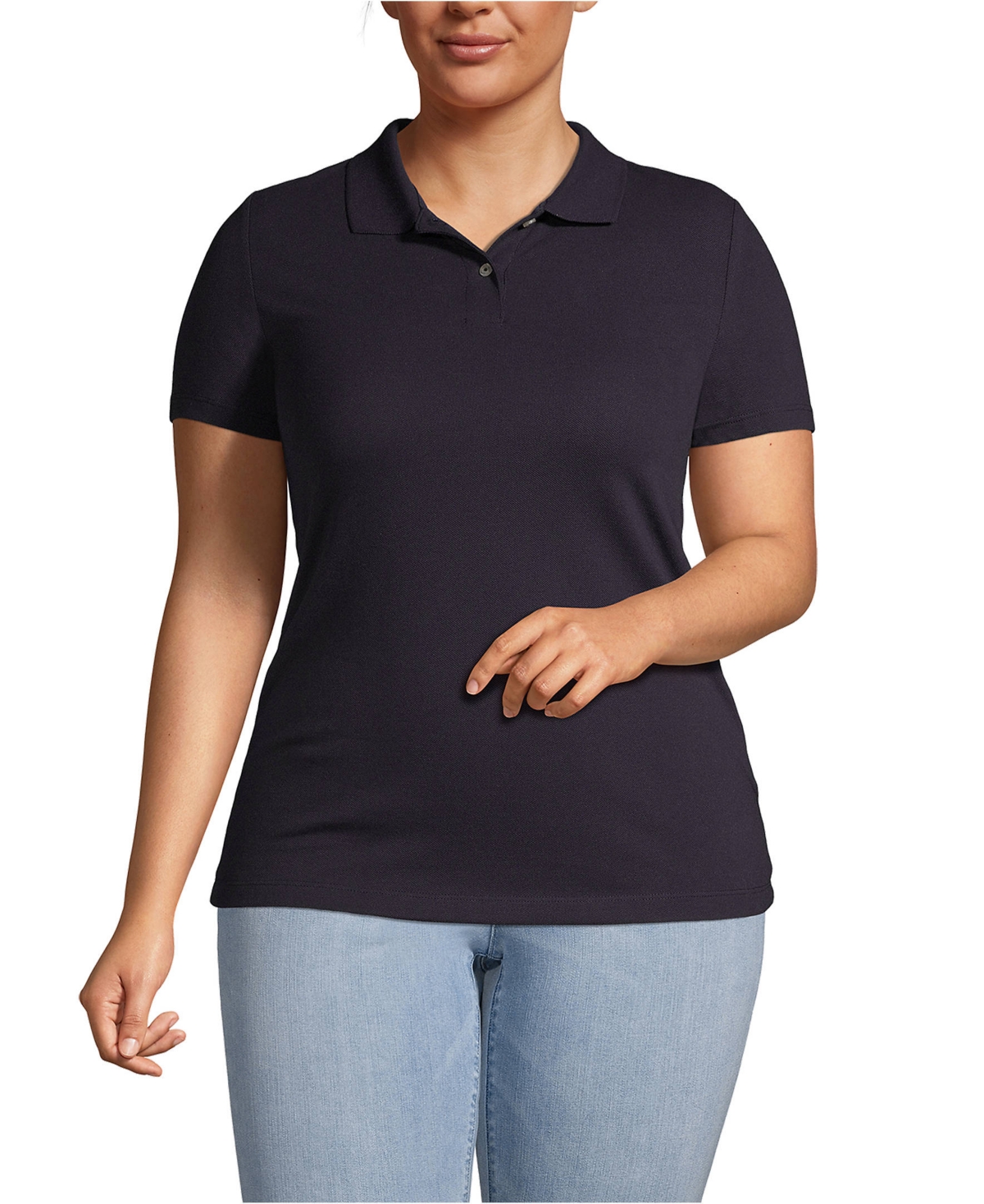 Click here for Lands End Womens Plus Size Short Sleeve Basic Mesh... prices