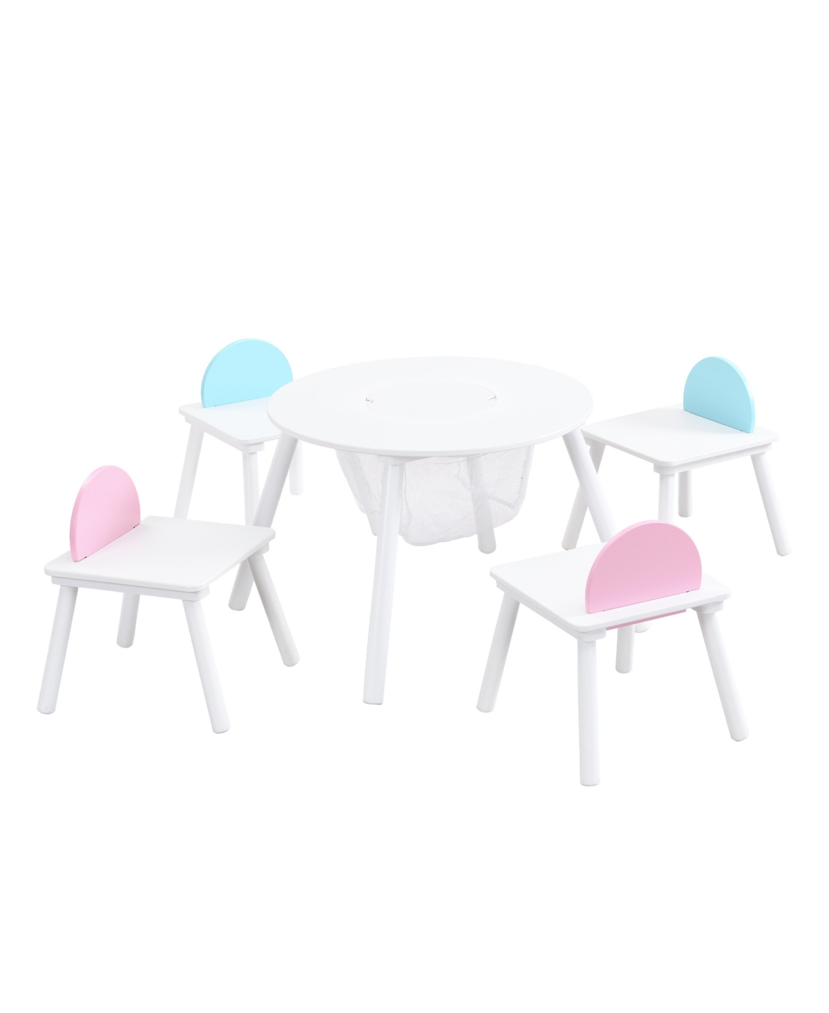 Click here for Jujabu 5-Piece White Wood Childrens Panel Table wi... prices