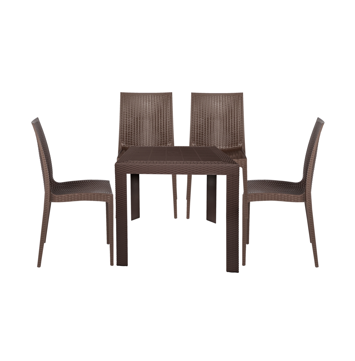 Click here for LeisureMod Mace Mid-Century 5-Piece Outdoor Dining... prices