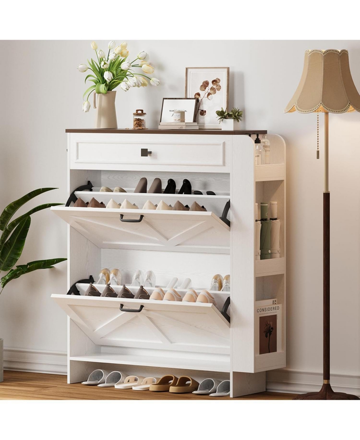 Click here for Ironck Shoe Storage Cabinet with 2 Flip Drawers an... prices