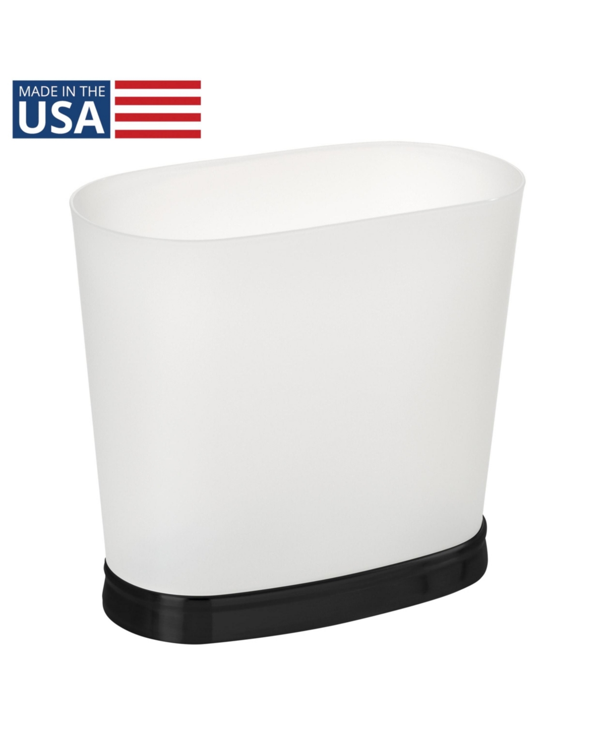 Click here for iDesign mSmall Oval Bathroom Trash Can - Frost/Mat... prices
