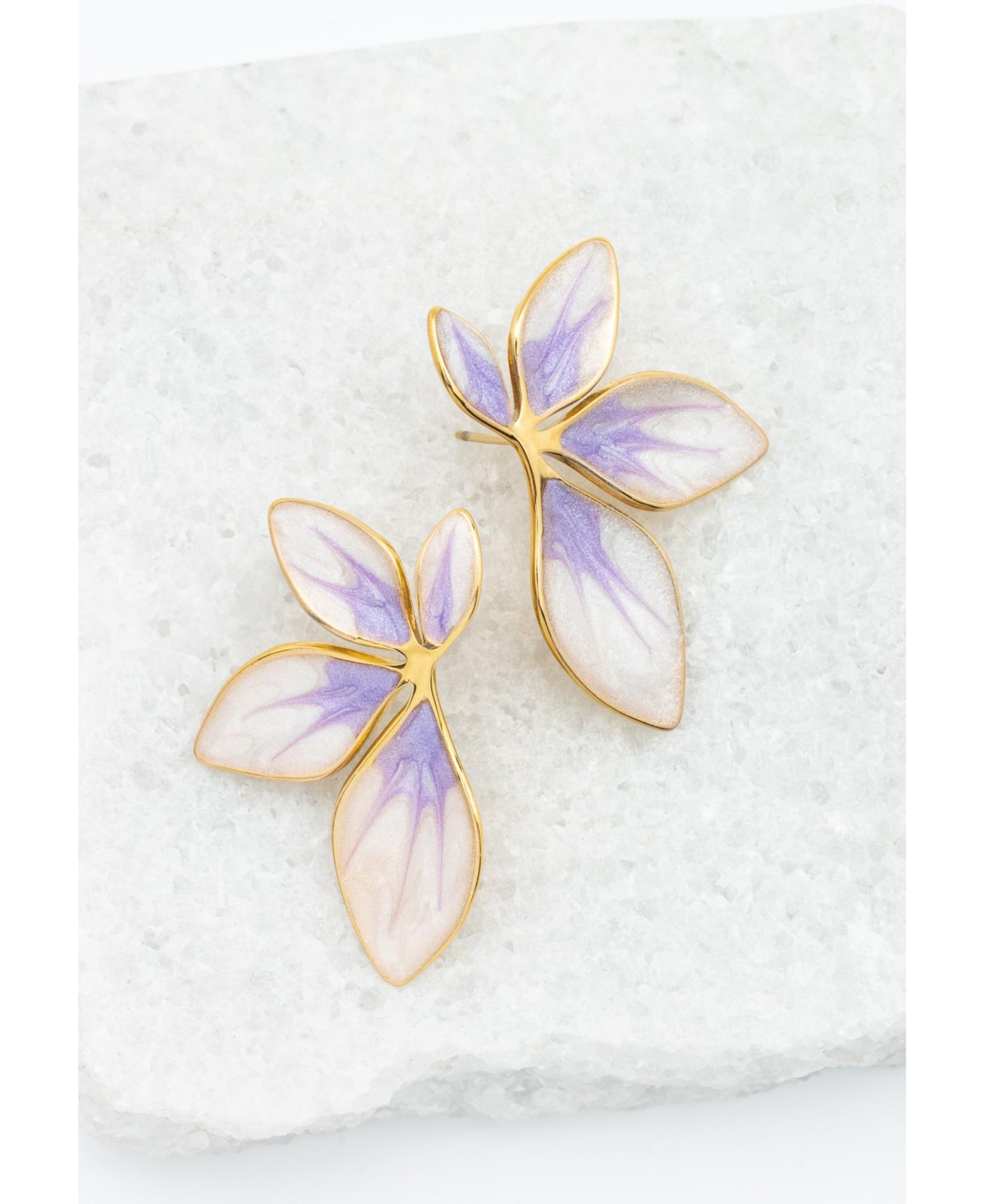 Click here for Starfish Project Flourish Lavender Leaf Earrings -... prices