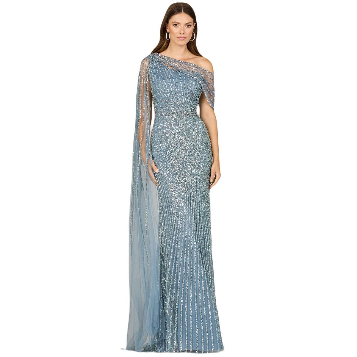 Click here for Lara Womens One Shoulder Fitted Gown - Slate prices