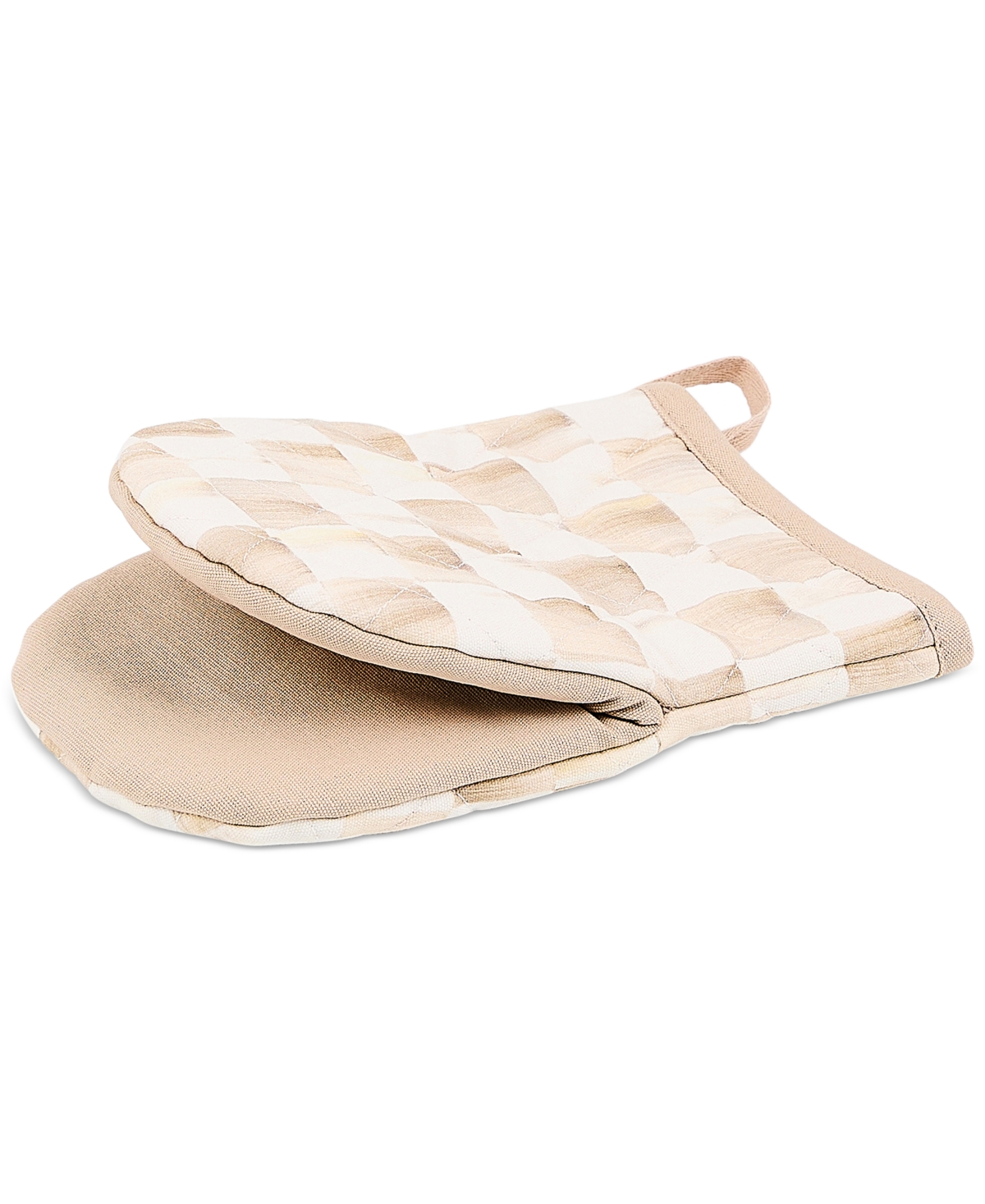 Click here for MacKenzie-Childs Mocha Check Cotton Mini Oven Mitt... prices