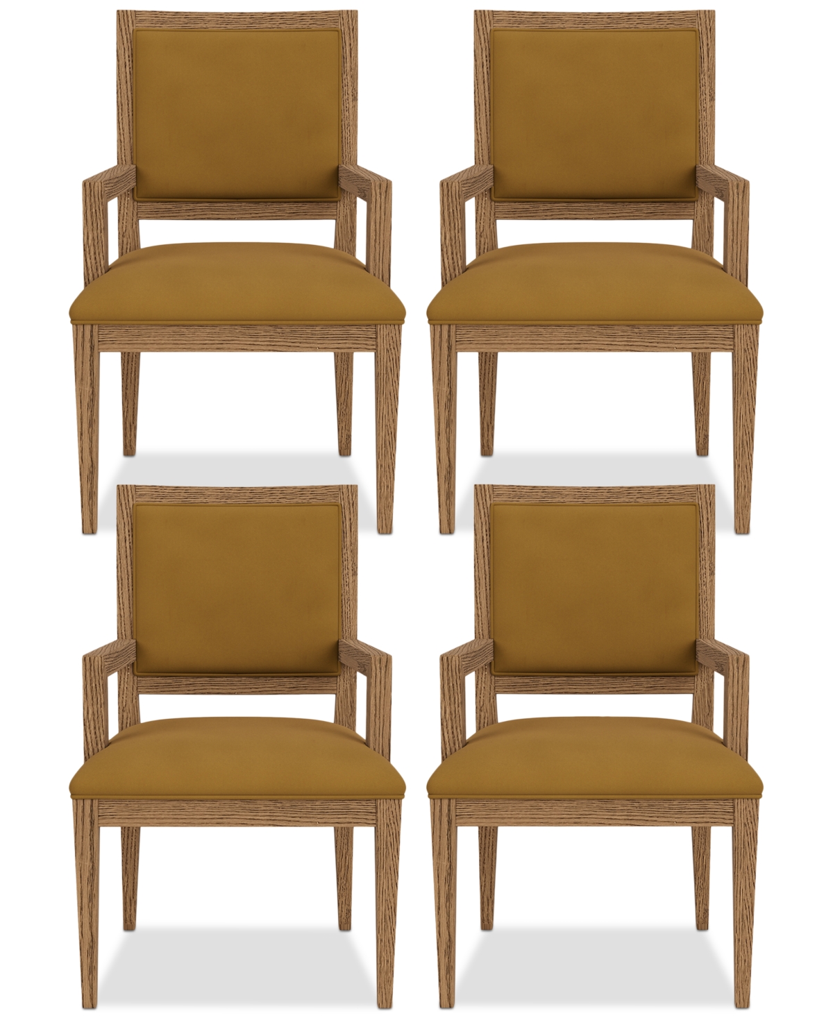 Click here for Everleigh 4 Pc. Upholstered Back Arm Chair - Nutme... prices