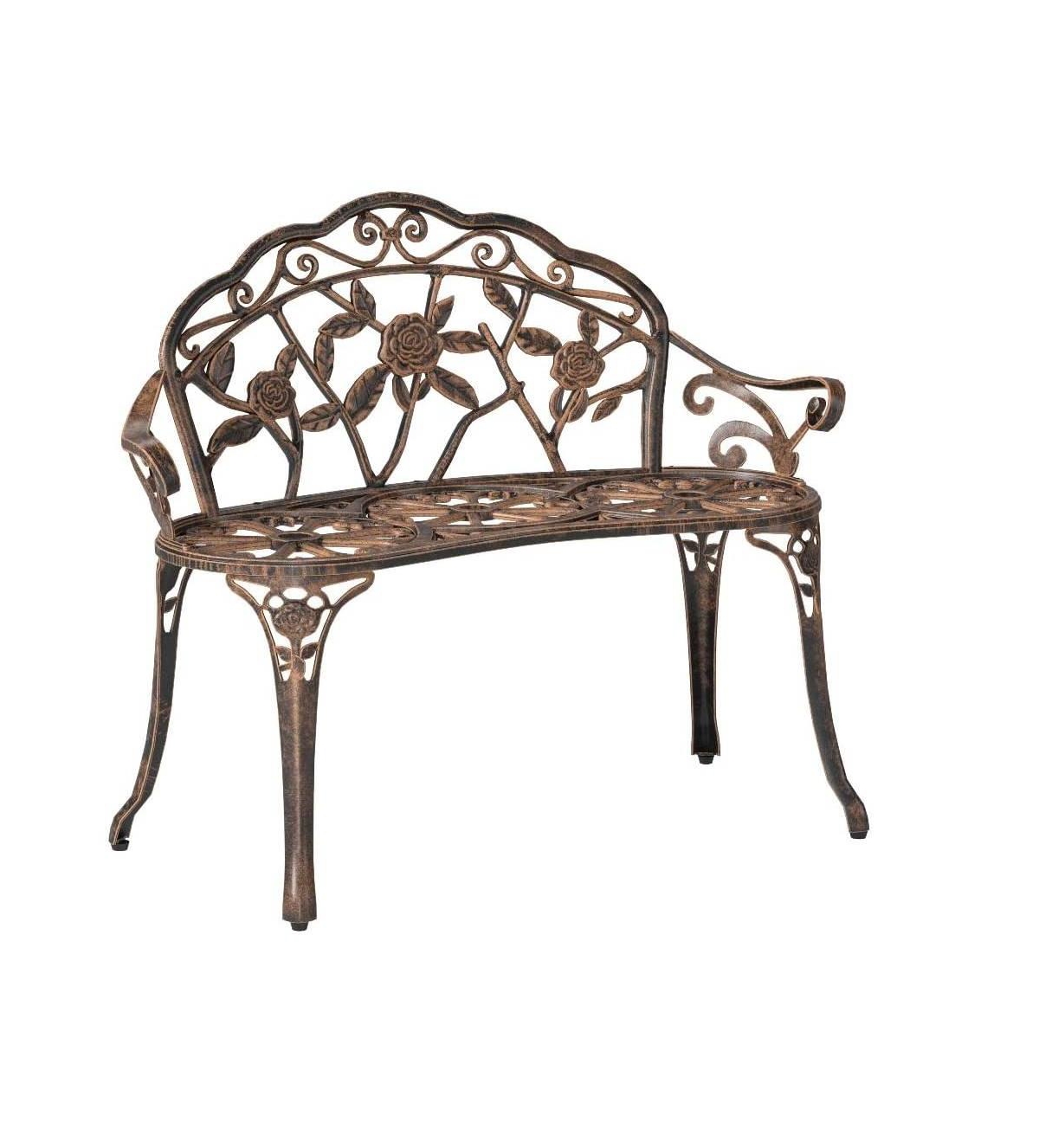 Click here for Slickblue Metal Finish Garden Bench with Backrest... prices