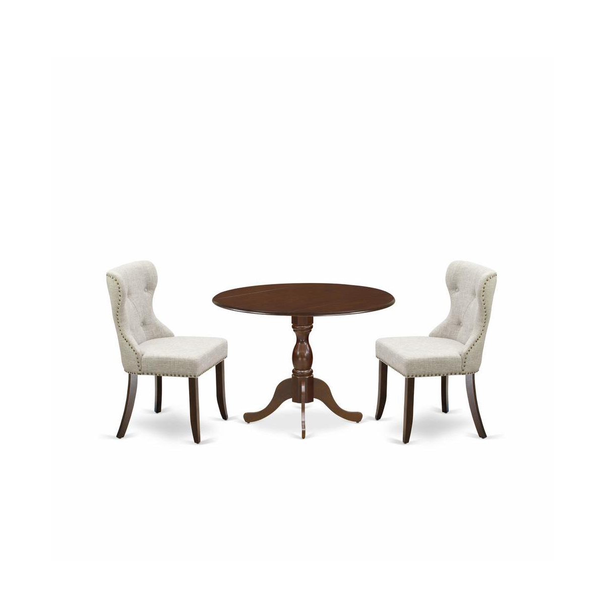 Click here for East West Furniture 3 Piece Modern Dining Table Se... prices
