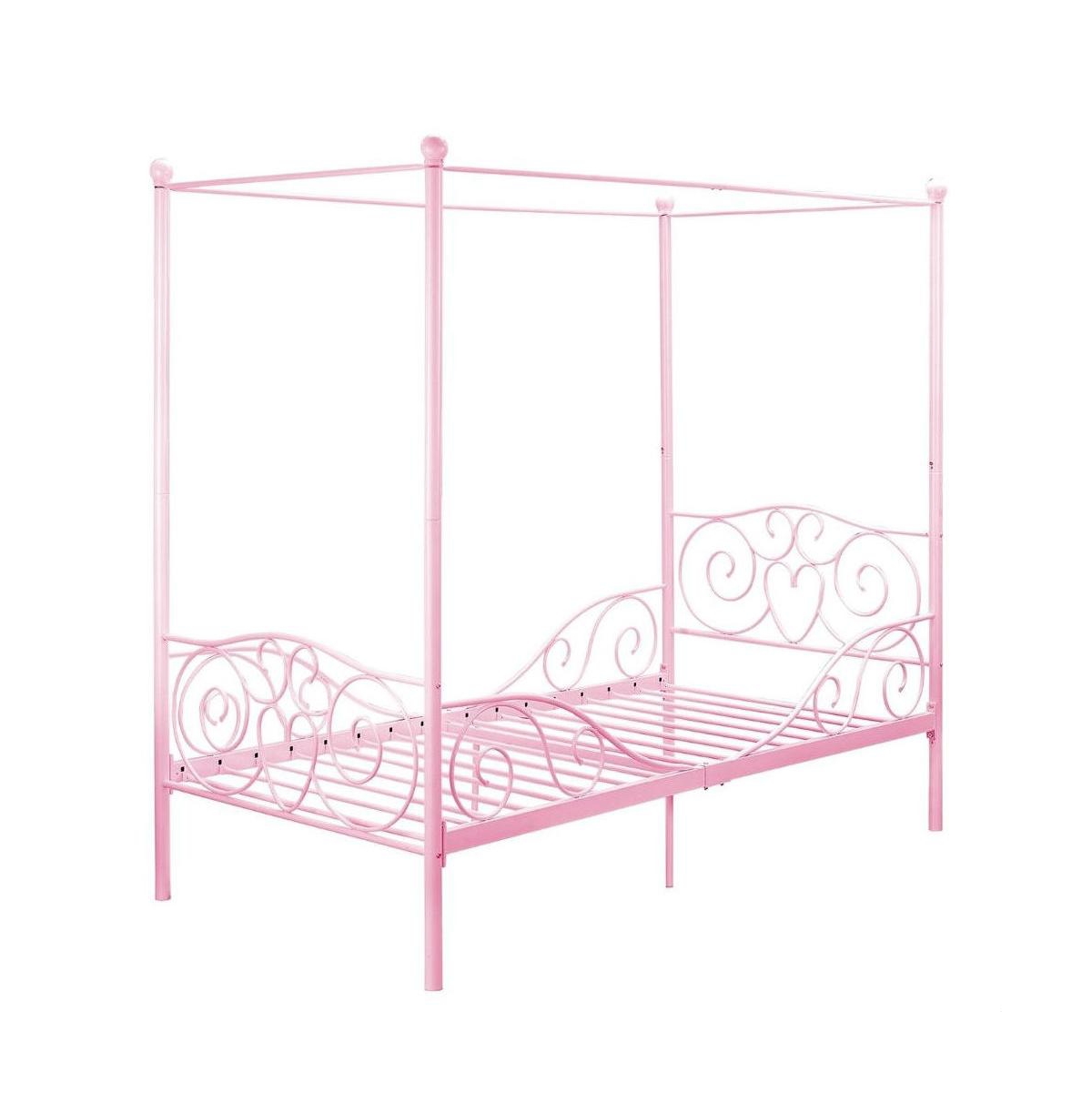 Click here for Sturdy Metal Canopy Bed Frame with Strong Support... prices