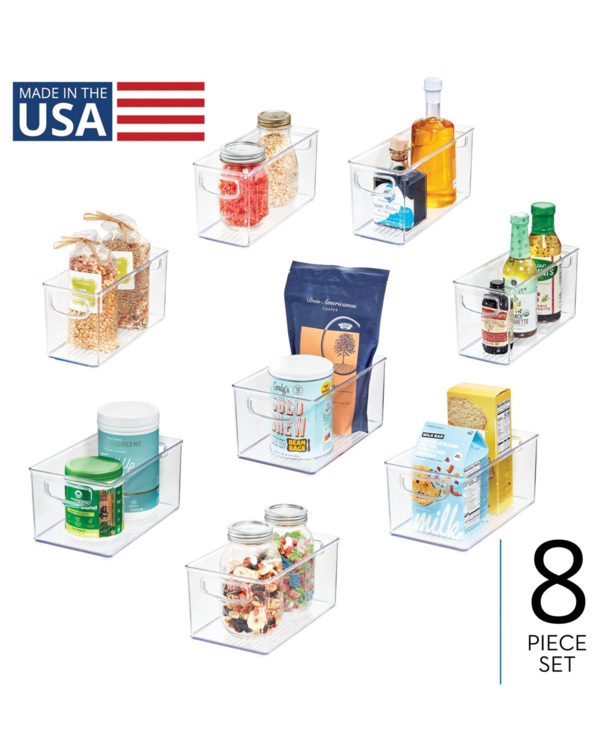 Click here for iDesign Plastic Stackable Pantry Bins with Handles... prices