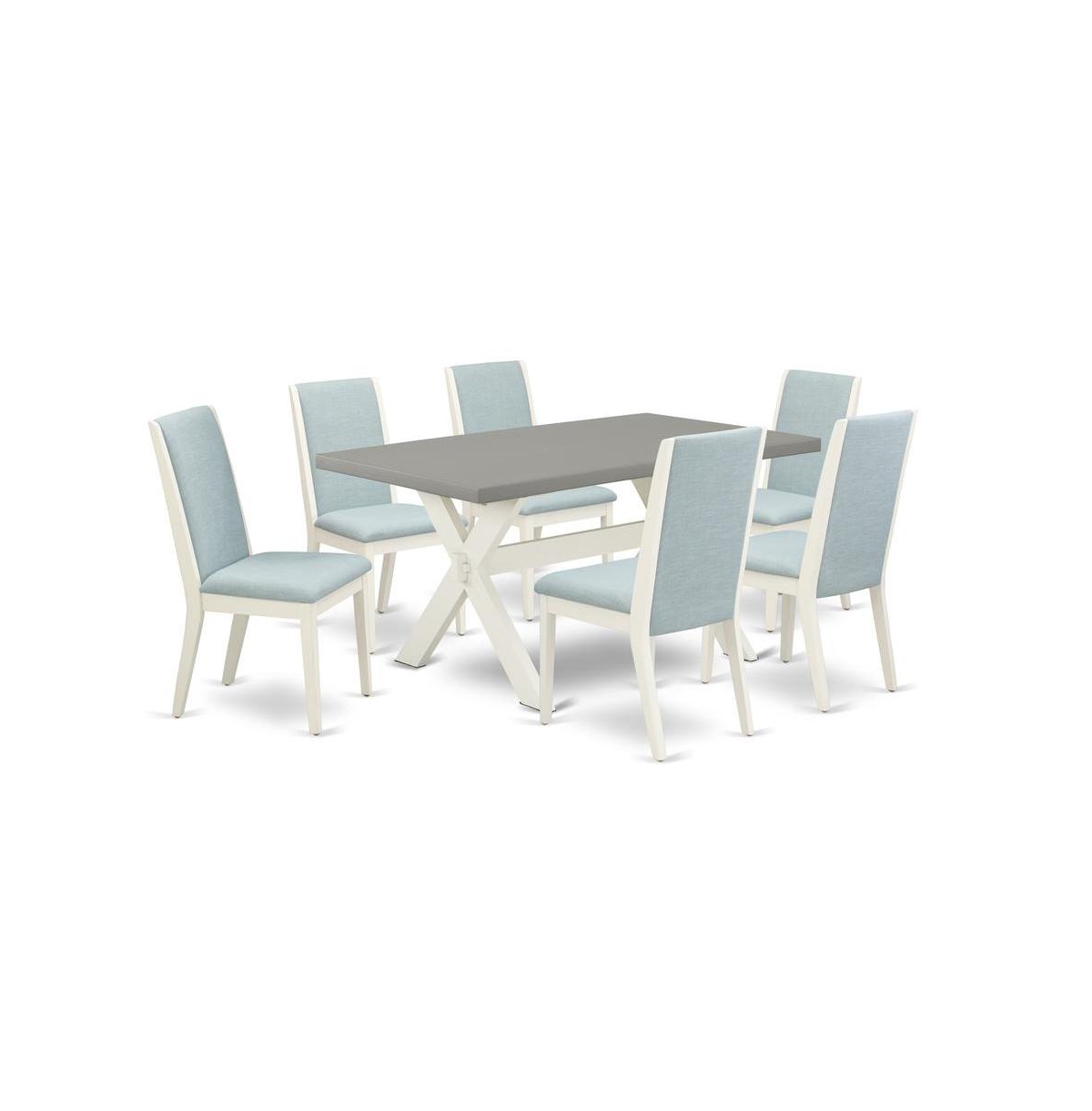 Click here for East West Furniture 7Pc Modern Dining Table Set In... prices