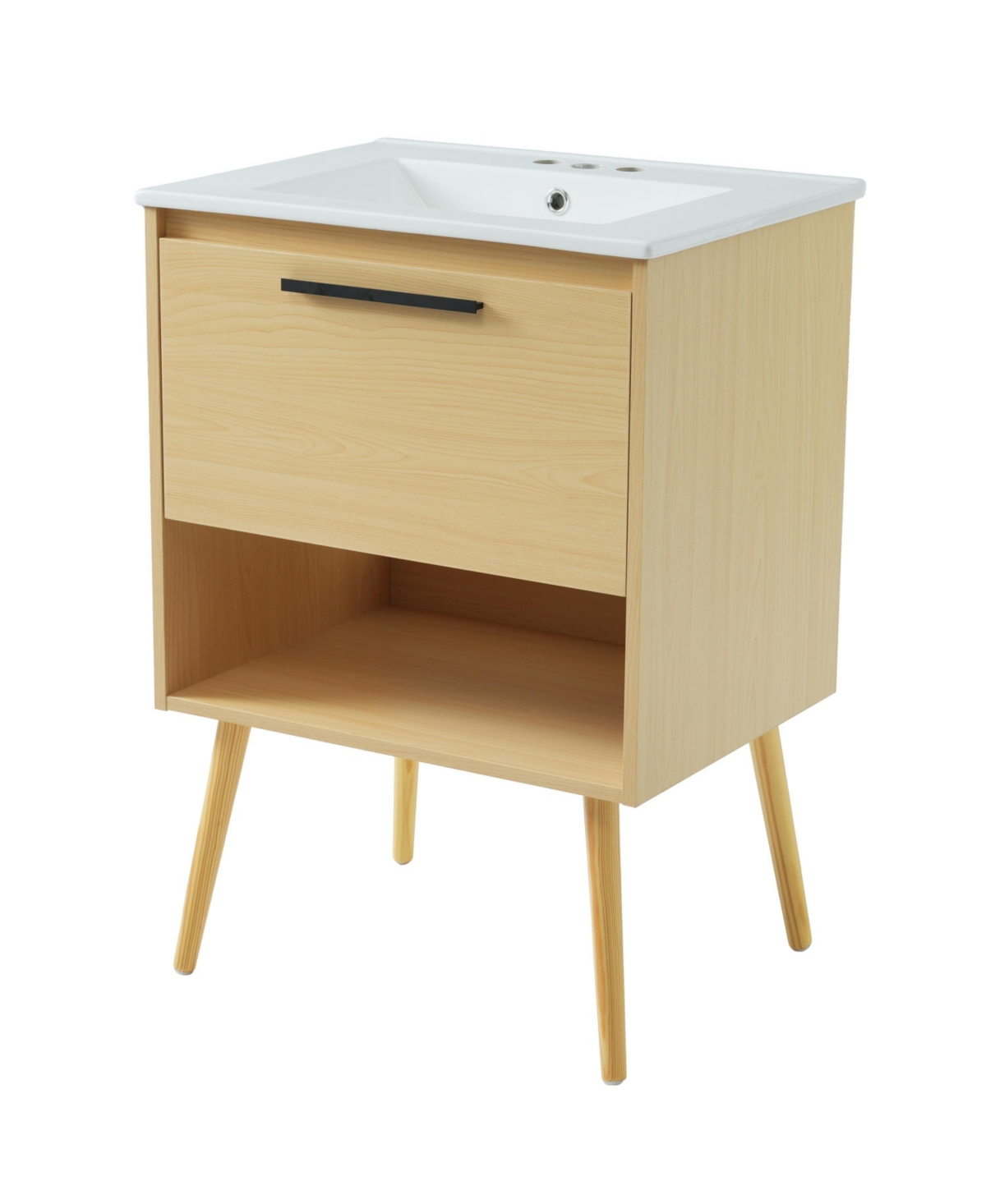 Click here for Casainc 24 Bathroom Vanity with Sink  Natural Mdf... prices
