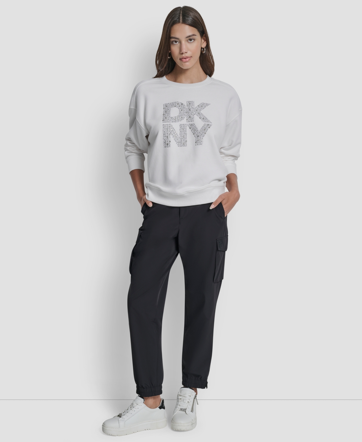 Click here for Dkny Jeans Womens Rhinestone Crew Neck Sweatshirt... prices