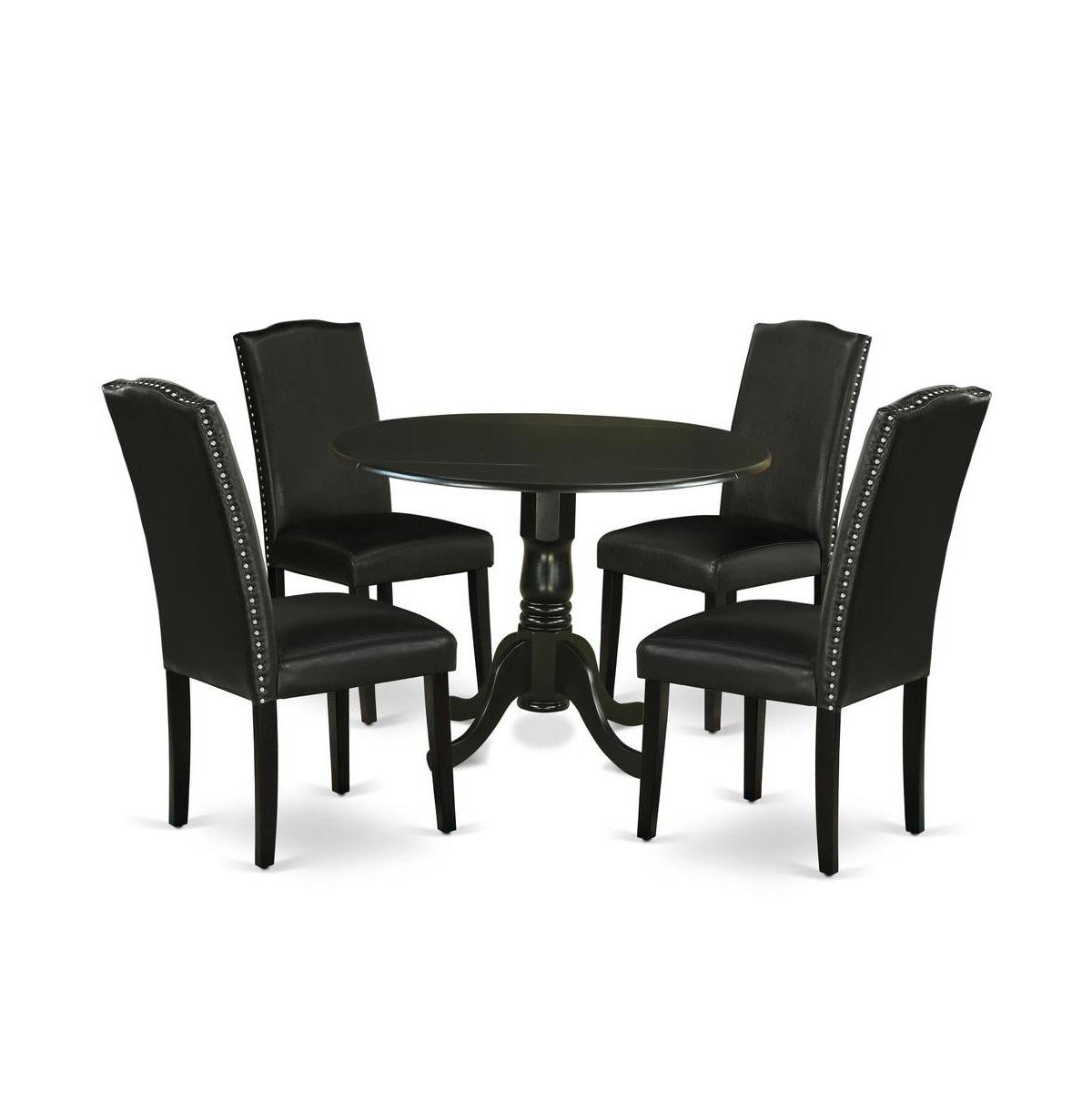 Click here for East West Furniture Dining Room Set Black - Black prices