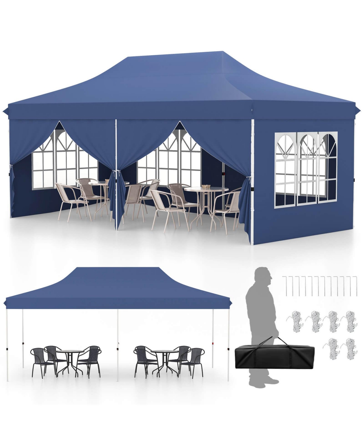 Click here for Costway 10 x 20FT Pop up Canopy Outdoor Canopy Ten... prices