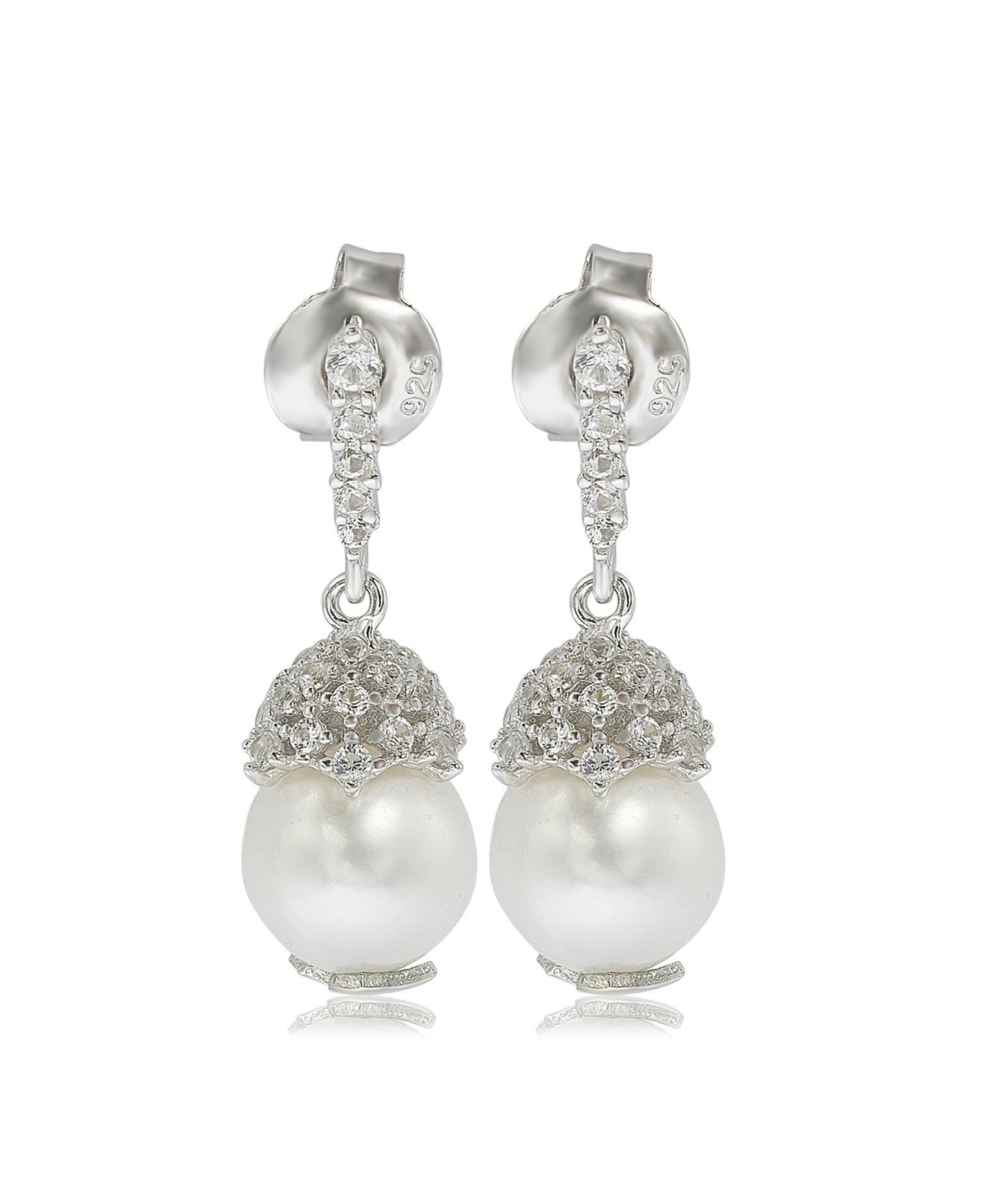 Click here for Suzy Levian Sterling Silver Pearl & White Sapphire... prices