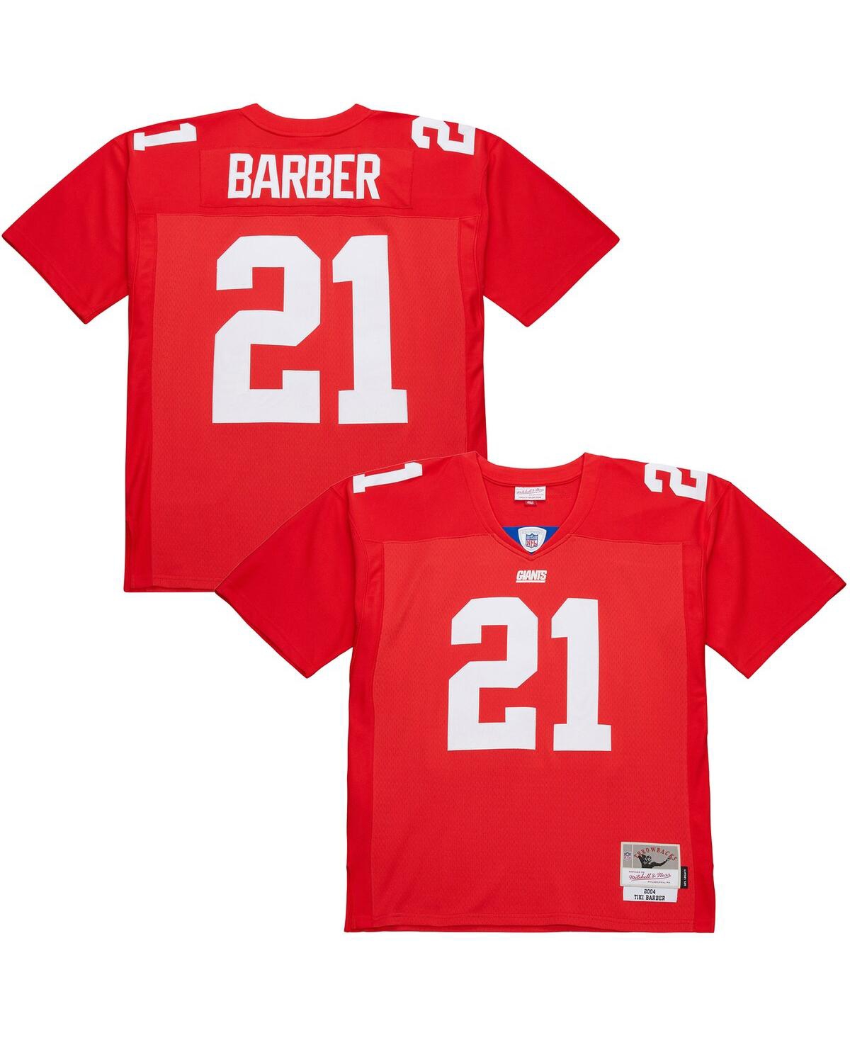 Click here for Mitchell & Ness Mens Tiki Barber Red New York Gian... prices