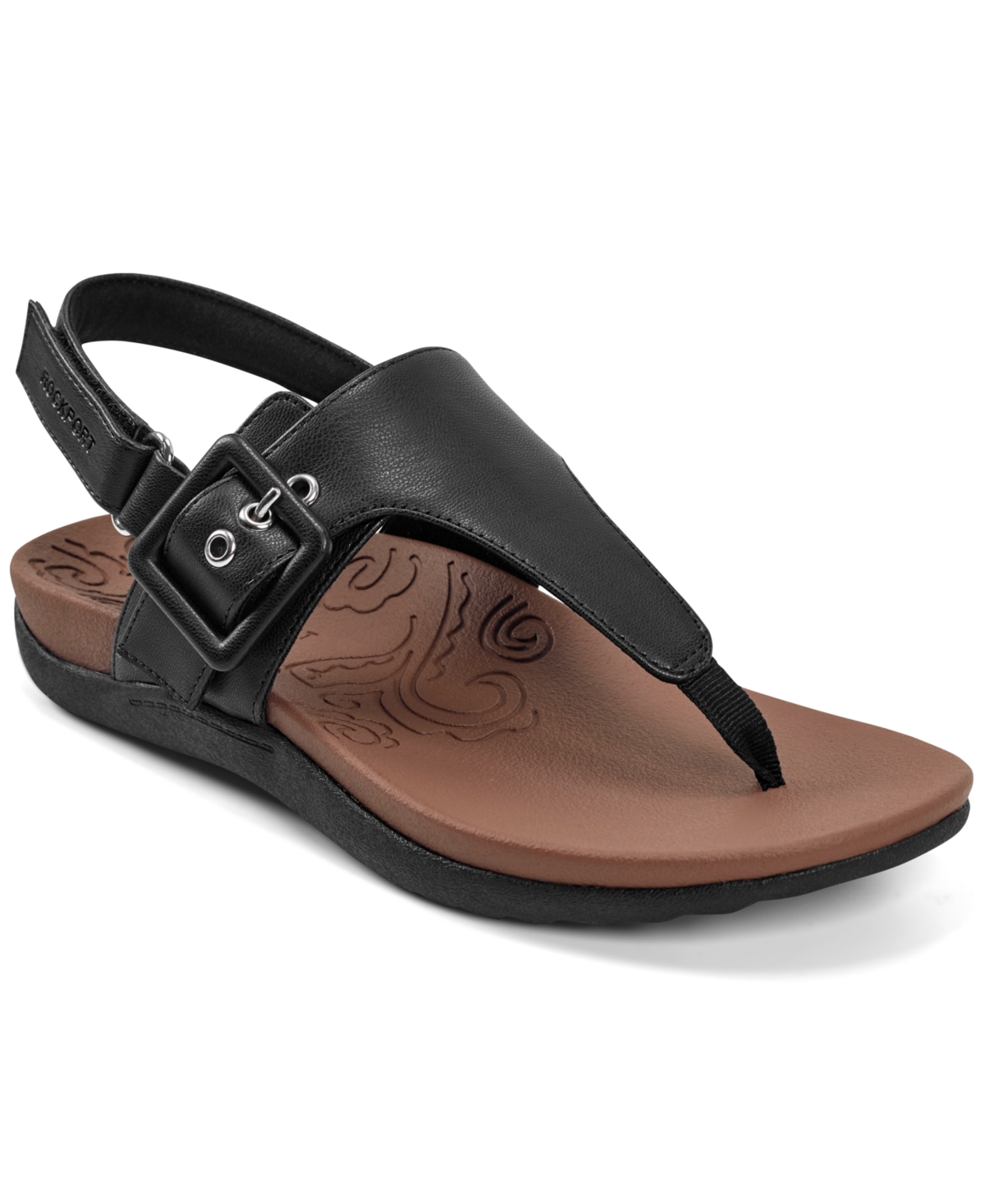 Click here for Rockport Womens Rora Flat Sandals - Black prices
