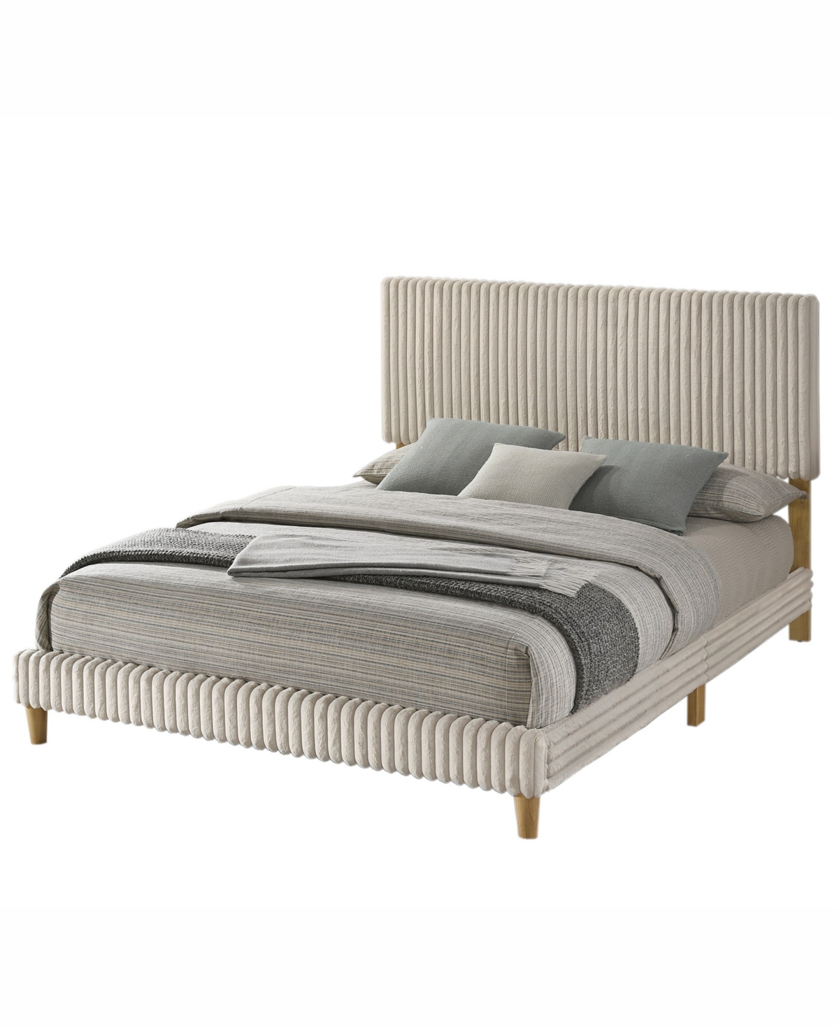 Click here for Best Quality Furniture Queen Size Corduroy Velvet... prices