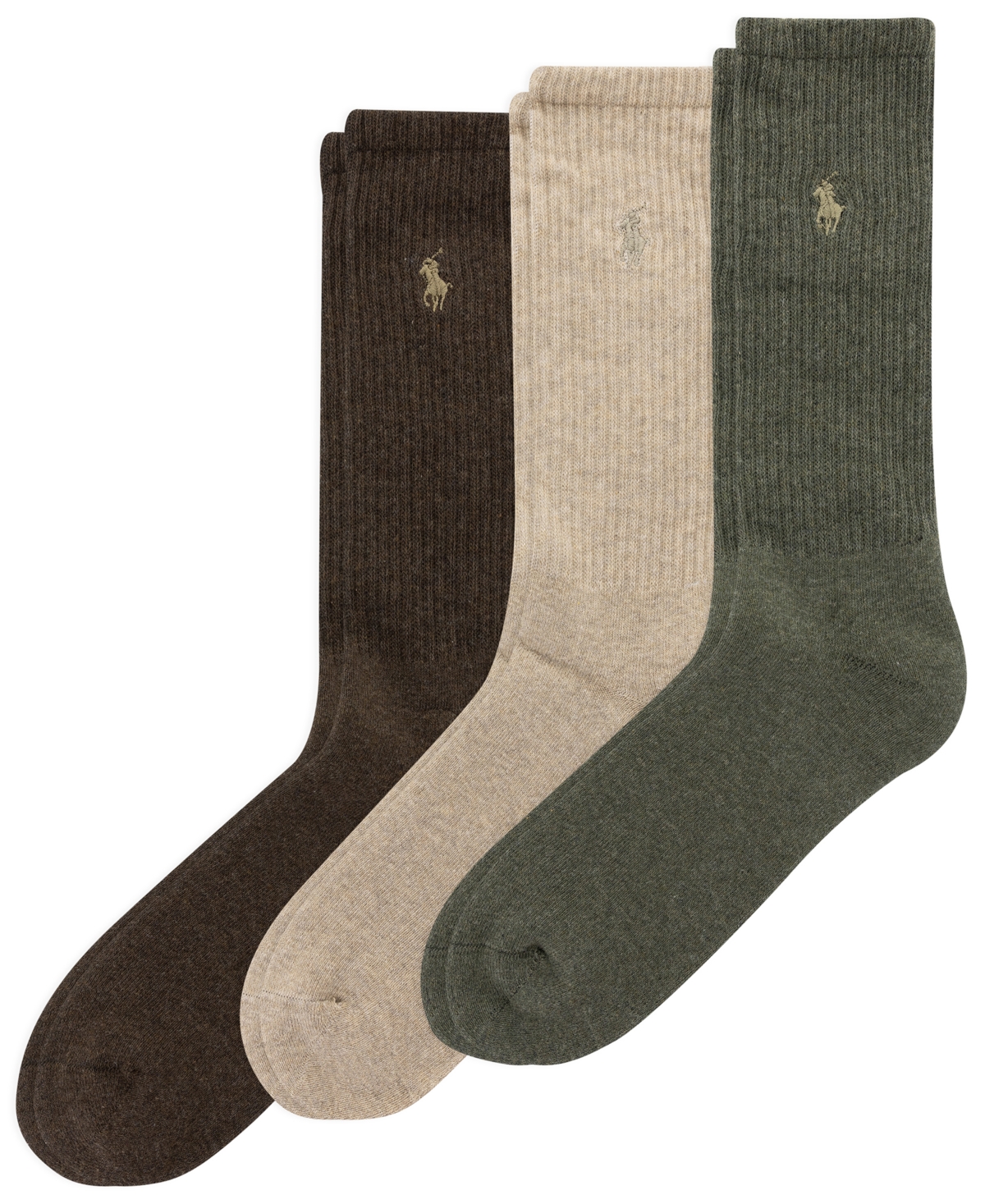 Click here for Polo Ralph Lauren 3 Pack Ribbed Cushion Foot Crew... prices
