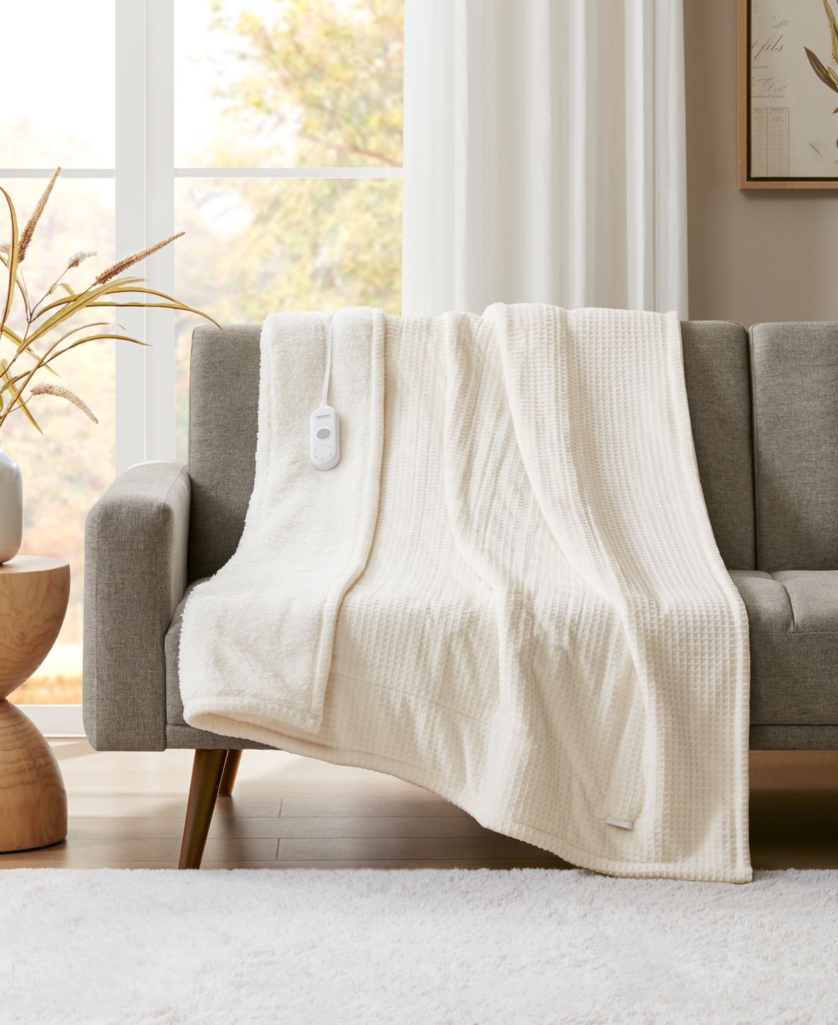 Click here for Premier Comfort Heated Waffle to Sherpa Throw  50... prices
