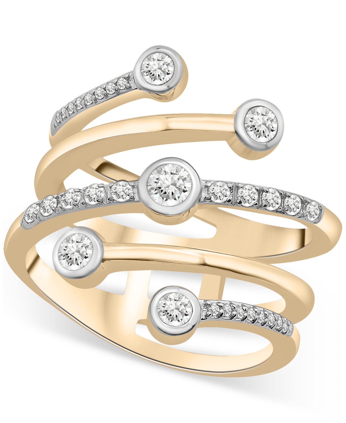 Click here for Wrapped Diamond Bezel Wrap Ring (1/2 ct. t.w.) in... prices