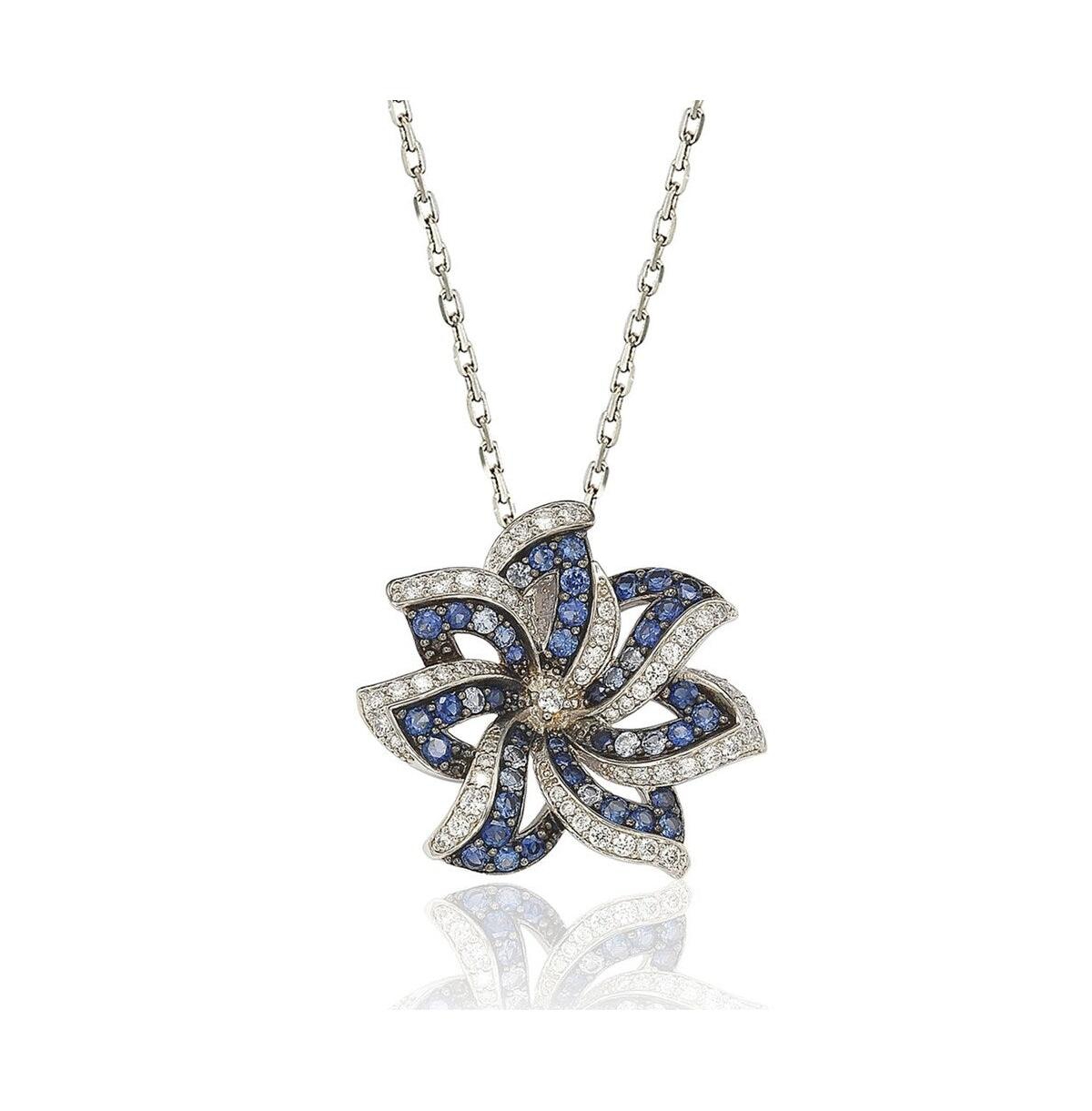 Click here for Suzy Levian Sterling Silver Sapphire & Created Whi... prices