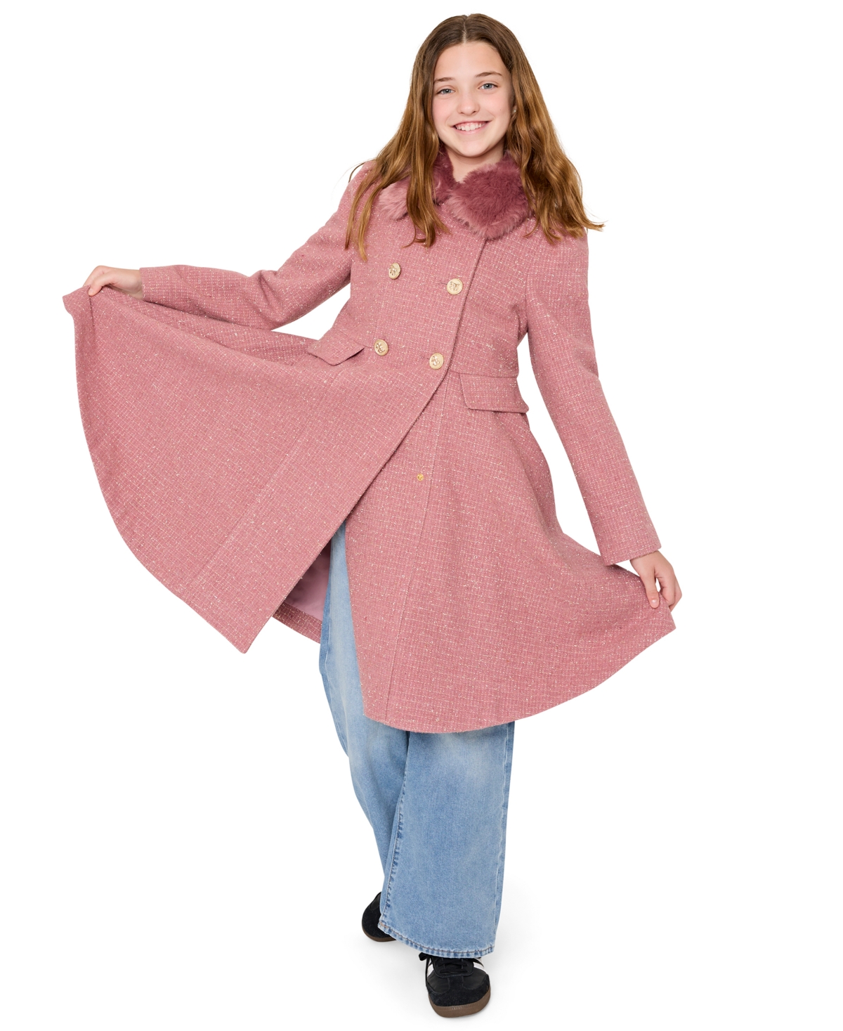 Click here for S Rothschild Big Girls Tweed Princess Dress Coat -... prices