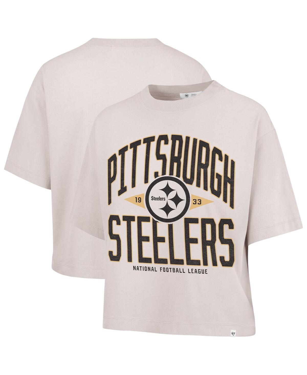 Click here for 47 Brand Womens Natural Pittsburgh Steelers Croppe... prices