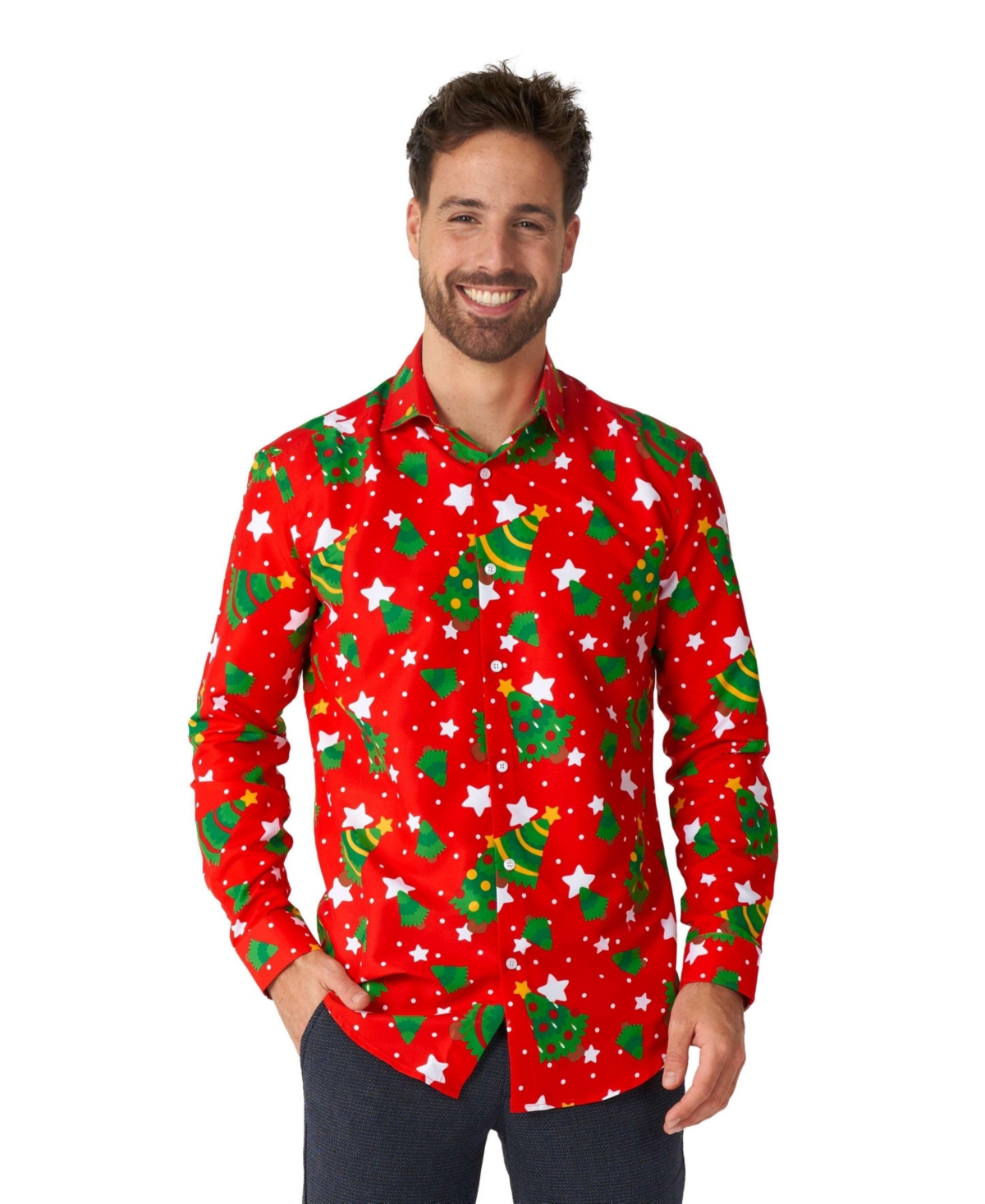 Click here for Suitmeister Mens Christmas Dress Shirt - Festive X... prices