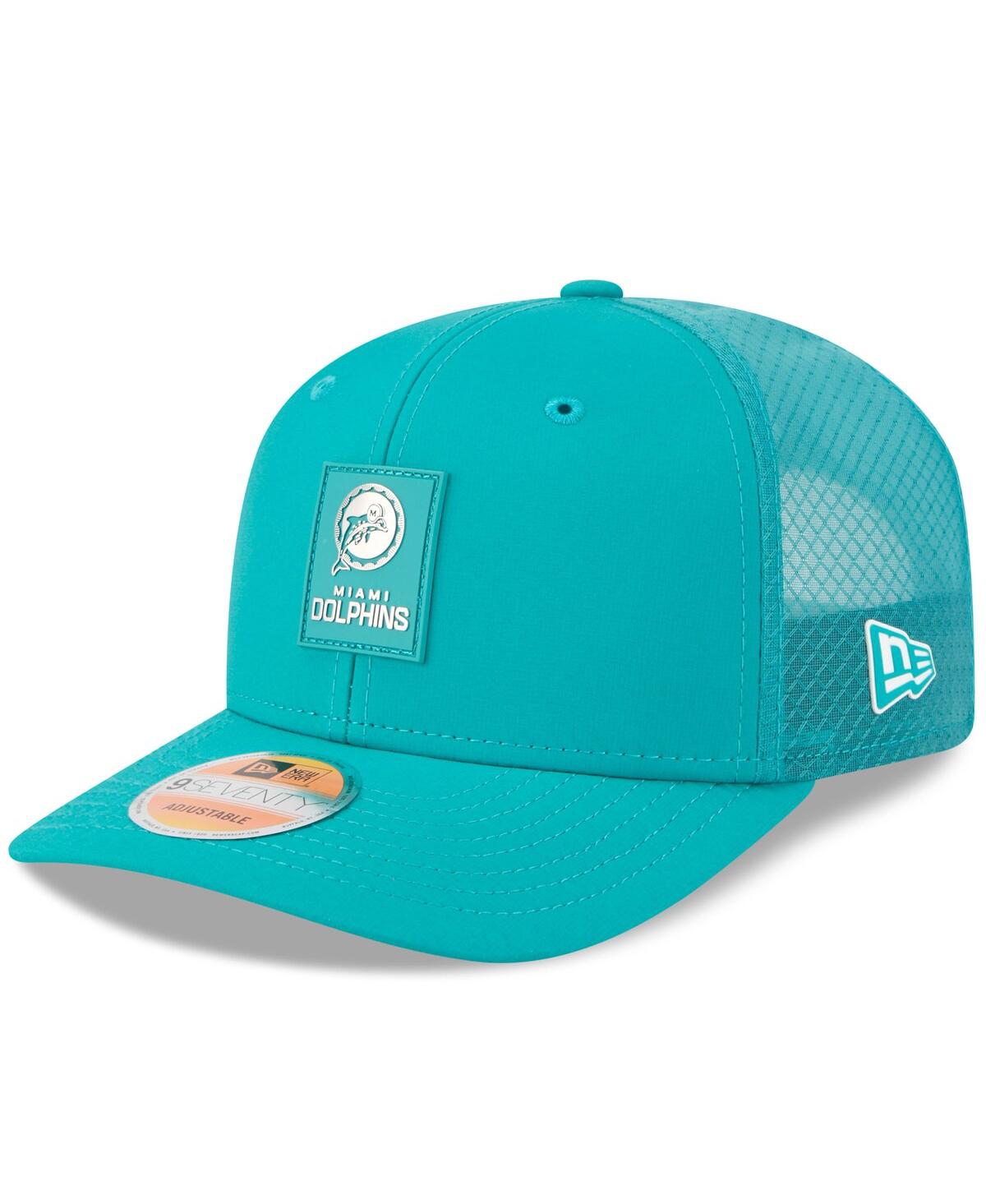 Click here for New Era Mens Aqua Miami Dolphins 2025 Sideline Thr... prices
