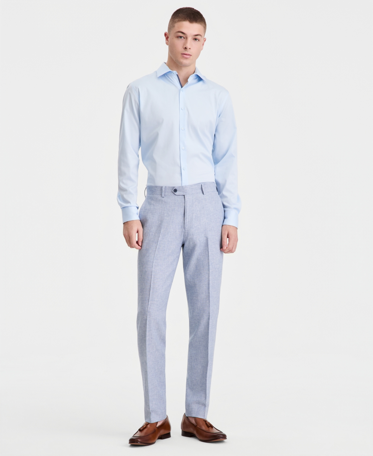 Click here for Bar Iii Mens Slim-Fit Linen-Blend Suit Separates P... prices