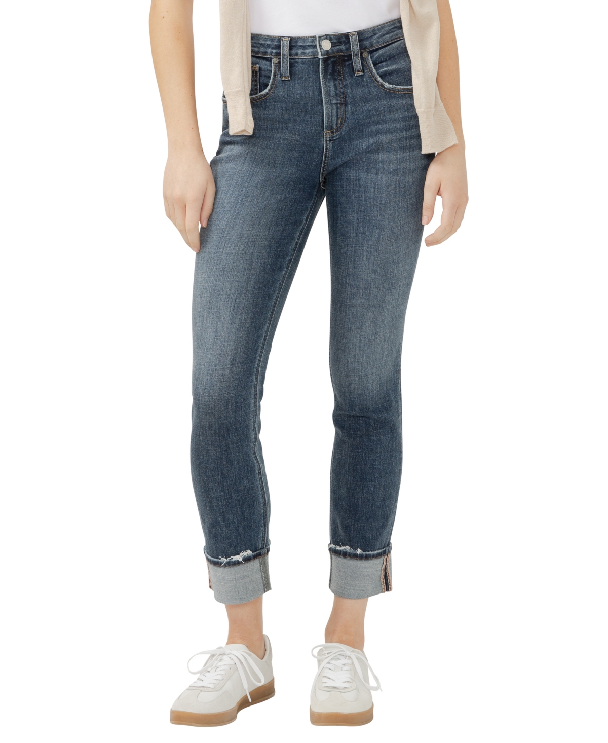 Click here for Silver Jeans Co. Womens Beau High Rise Slim Leg Lu... prices