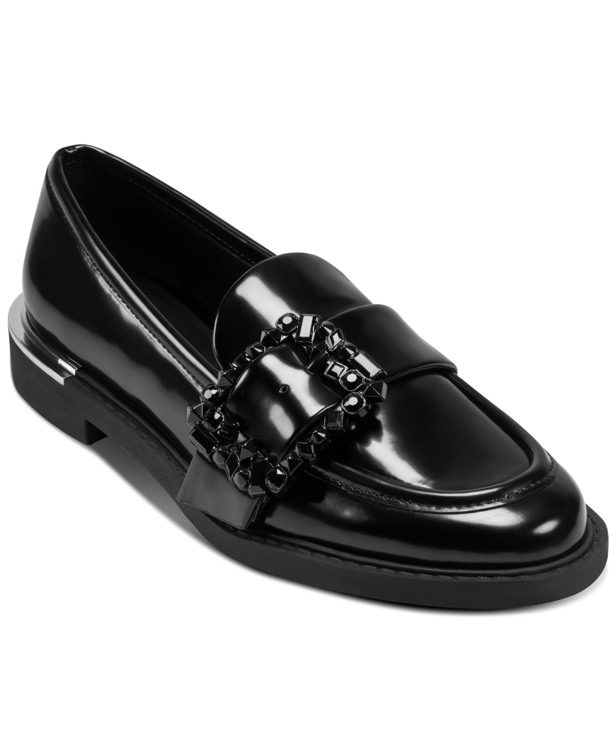 Click here for Dkny Womens Ravish Buckled Round Toe Loafers - Bla... prices