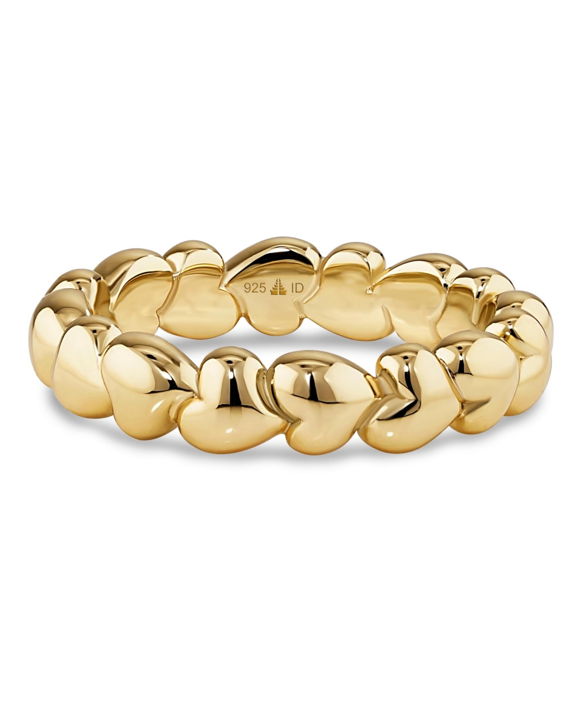 Click here for Devata Sweet Heart Eternity Band Ring in Gold Plat... prices
