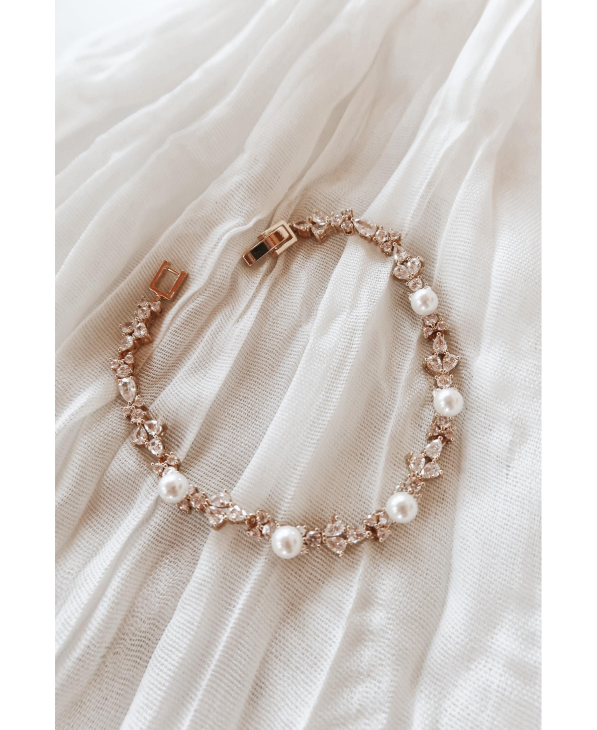 Click here for Opulent Pearl and Crystal Bracelet - Gold prices