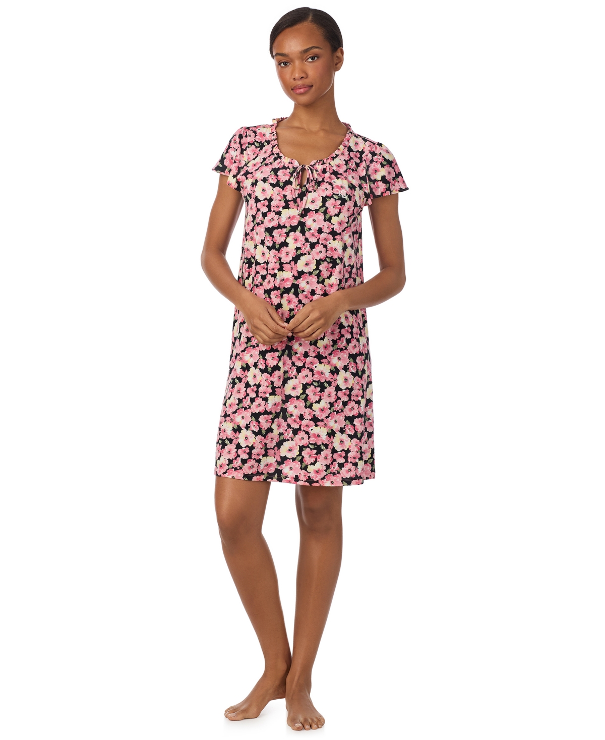 Click here for Lauren Ralph Lauren Womens Flutter Sleeve Nightgow... prices