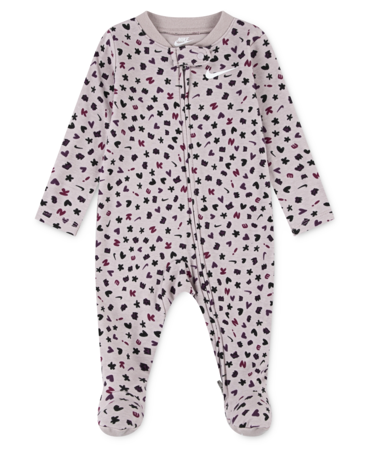 Click here for Nike Baby Girls Printed Crewneck Coverall - Platin... prices