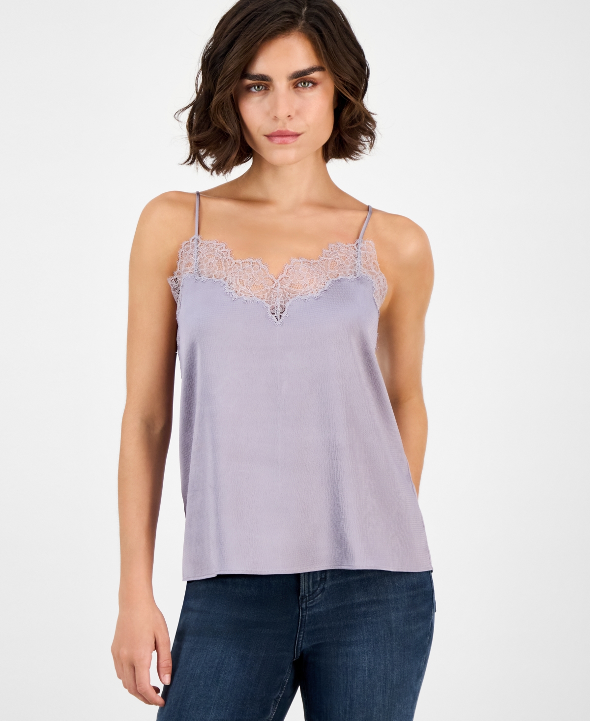 Click here for Boss Orange Womens Lace-Trim Hammered Satin Tank -... prices