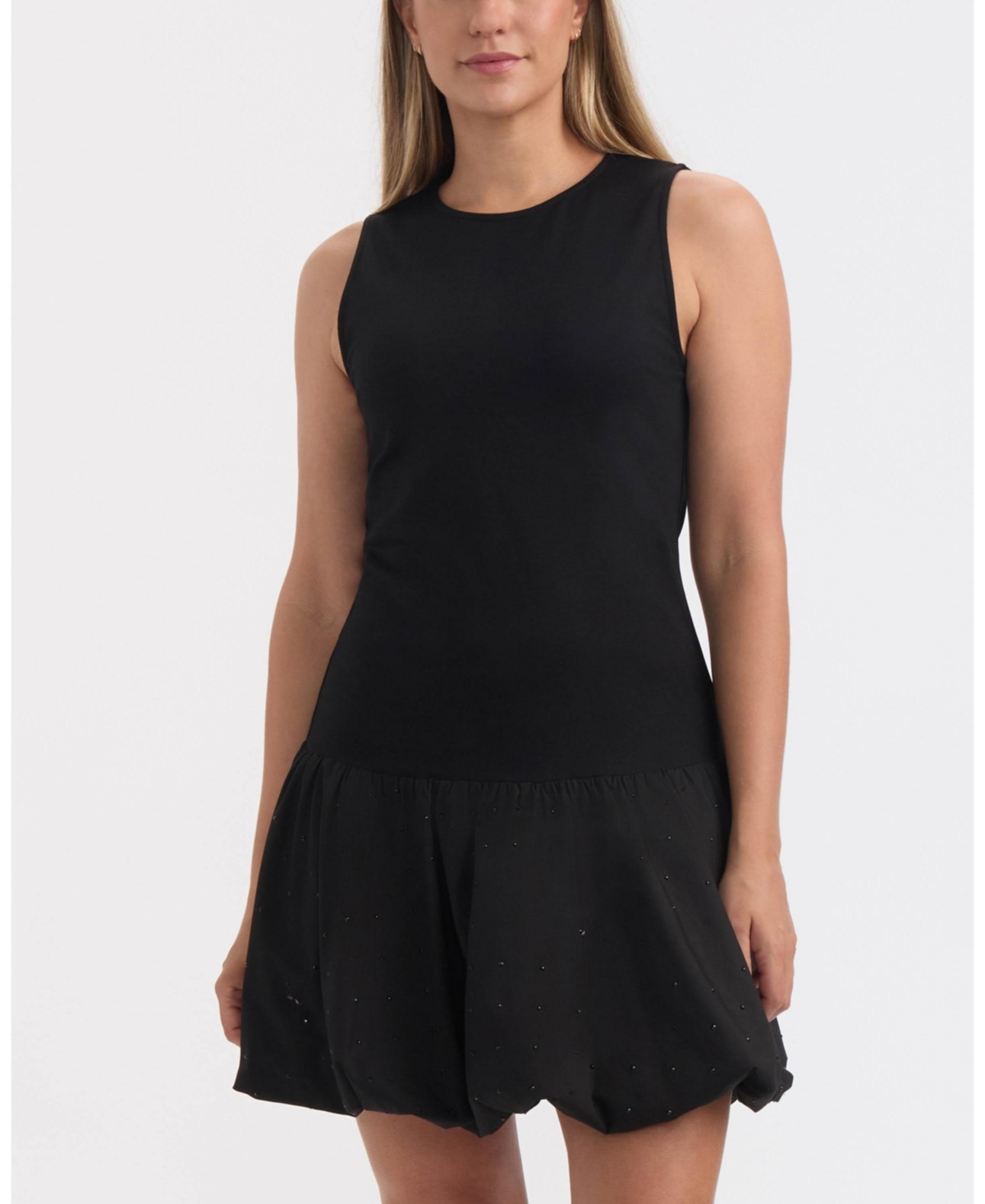 Click here for Ellen Tracy Womens Mixed Media Balloon Skirt Dress... prices