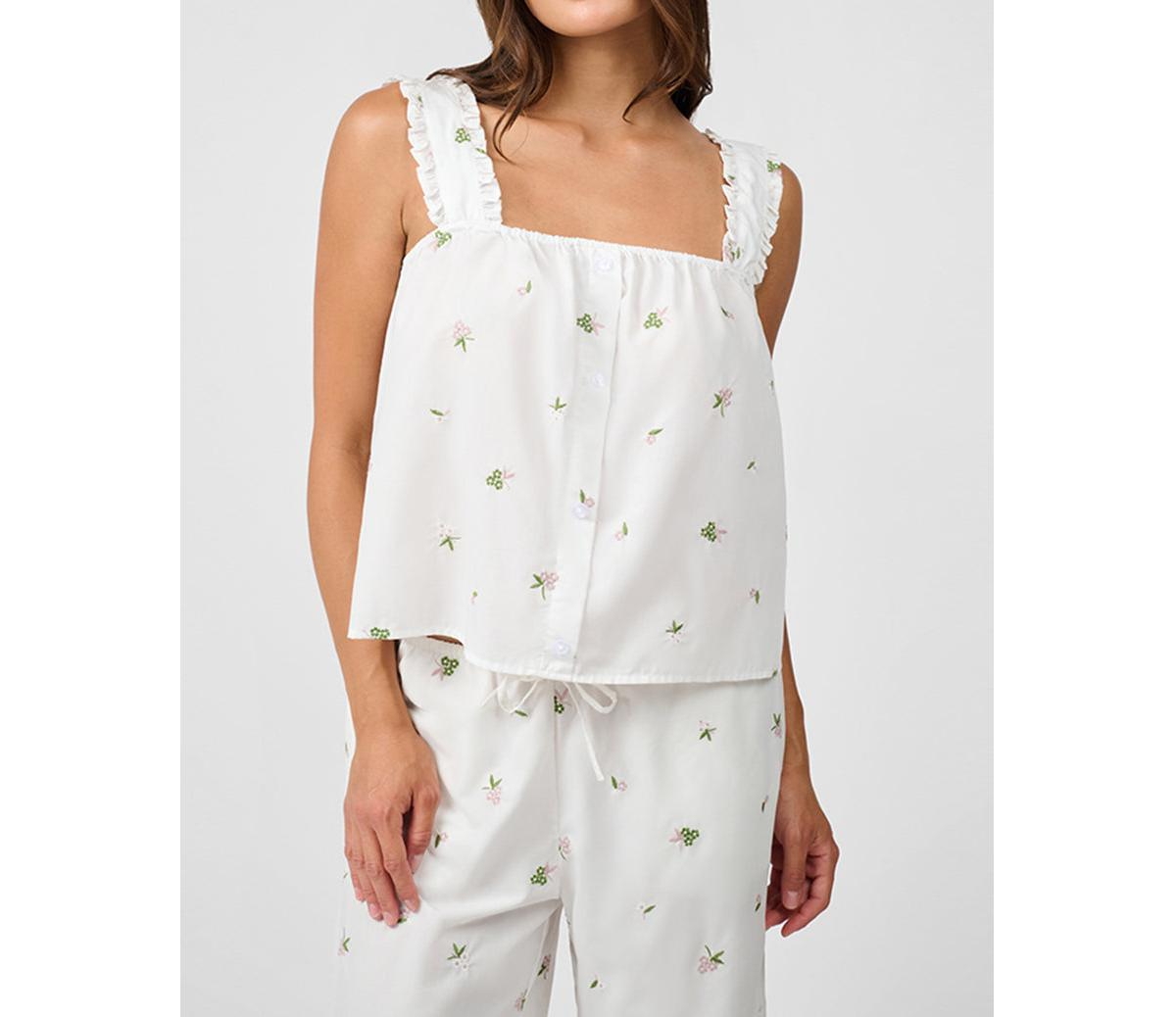 Click here for WeWoreWhat Womens Ruffle Button Front Tank Top - I... prices
