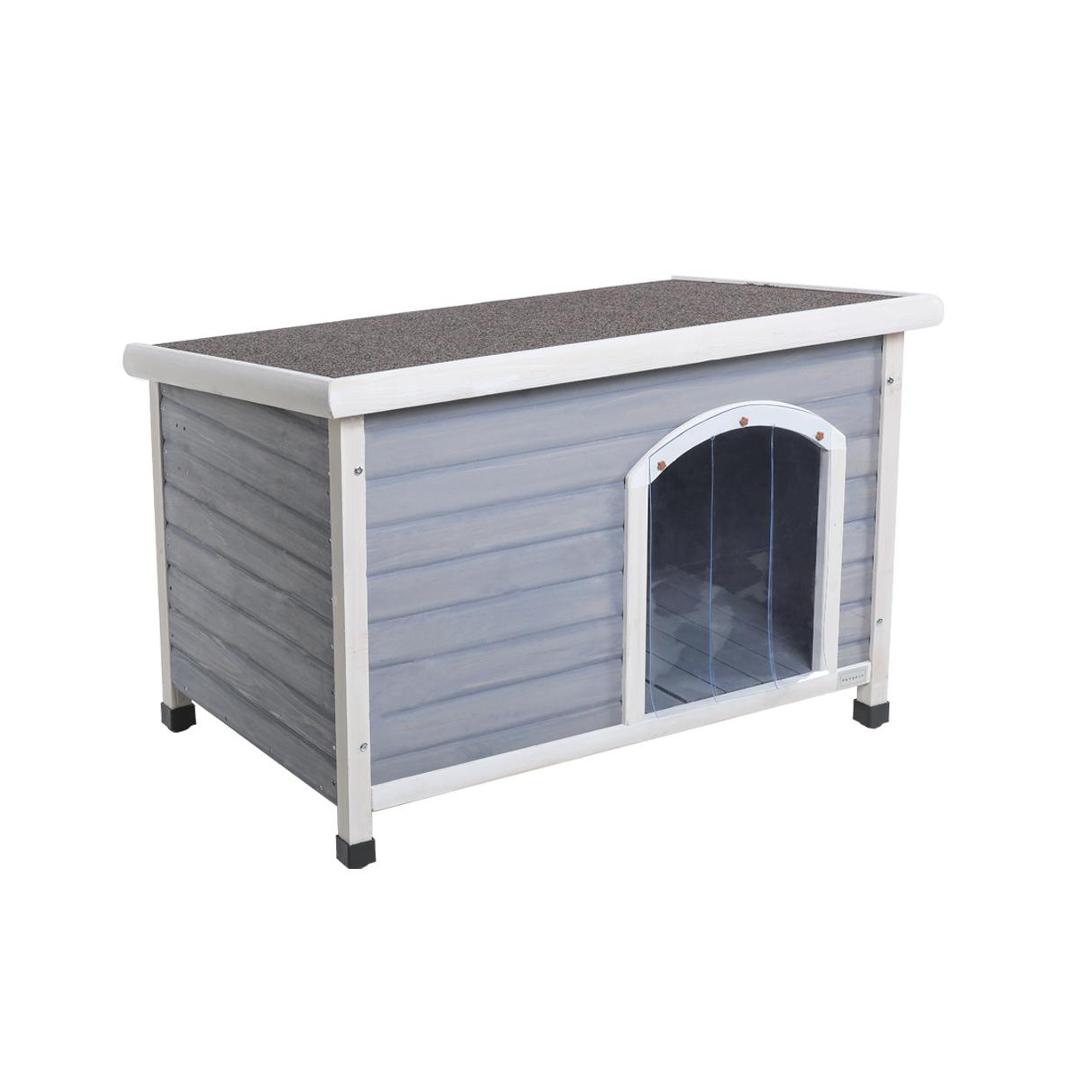Click here for Aostirmotor Gray Medium Wooden Outdoor Dog House w... prices