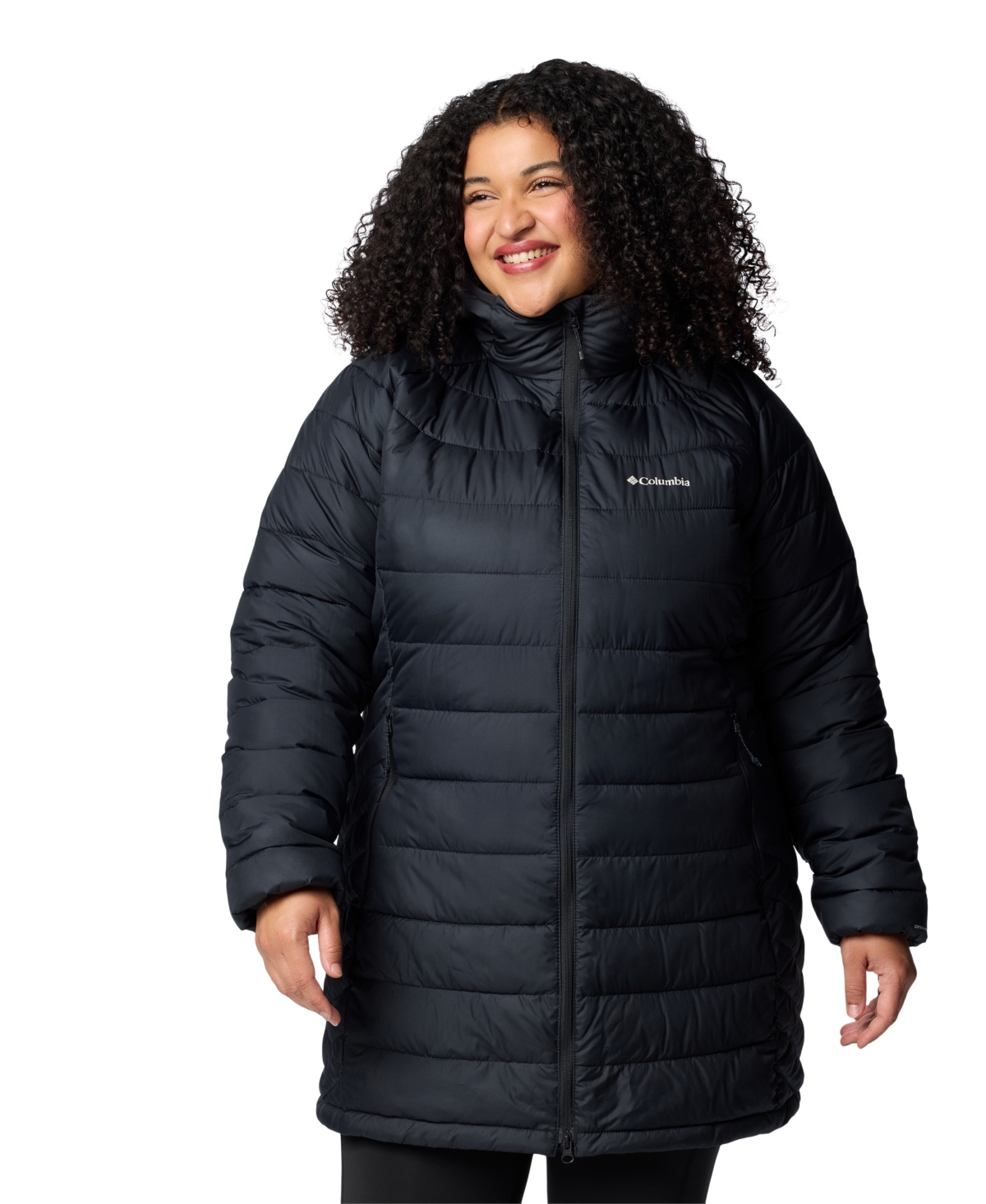 Click here for Columbia Plus Size Powder Lite Ii Mid Jacket - Bla... prices