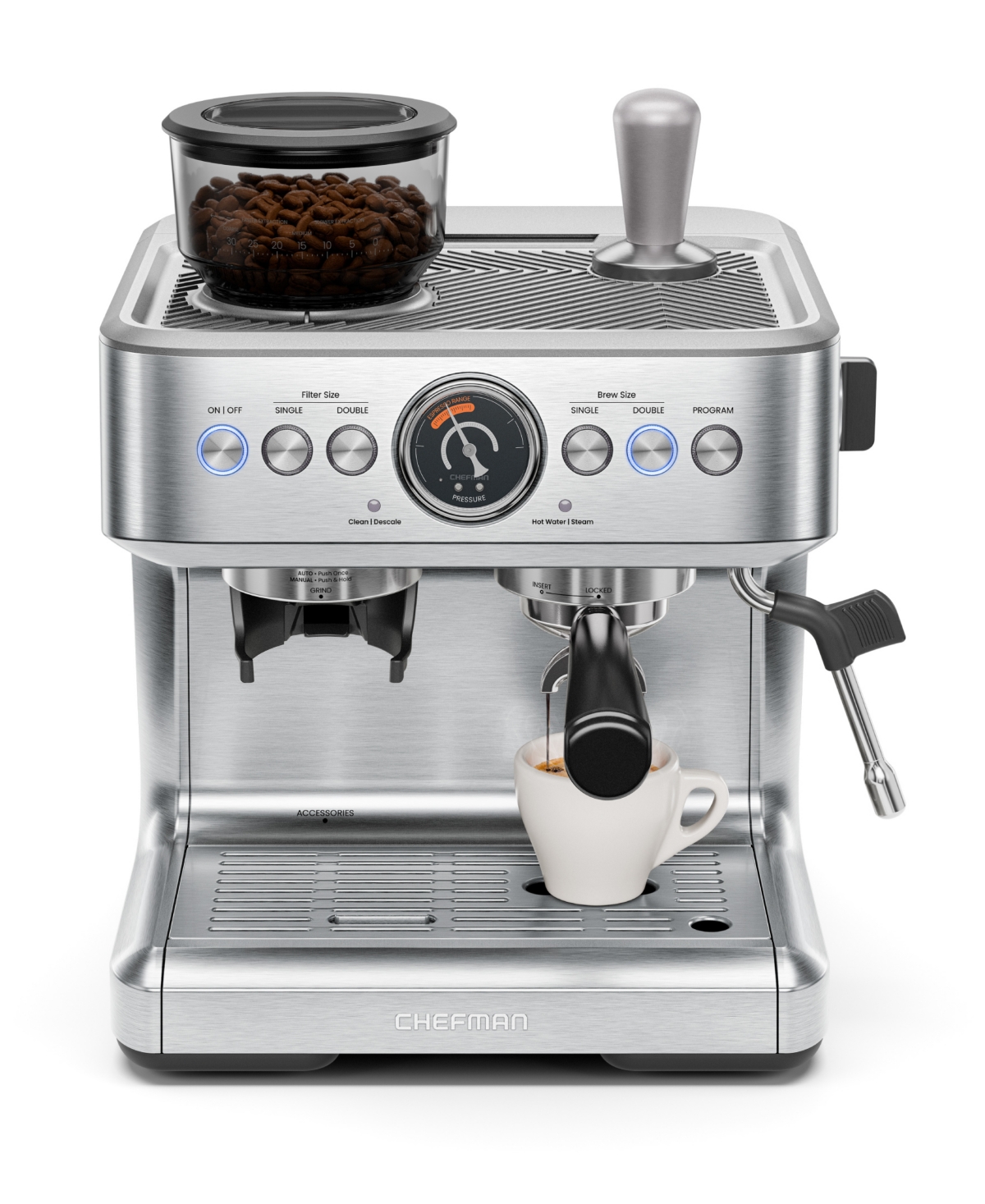 Click here for Chefman Crema Supreme Espresso Machine - Stainless... prices