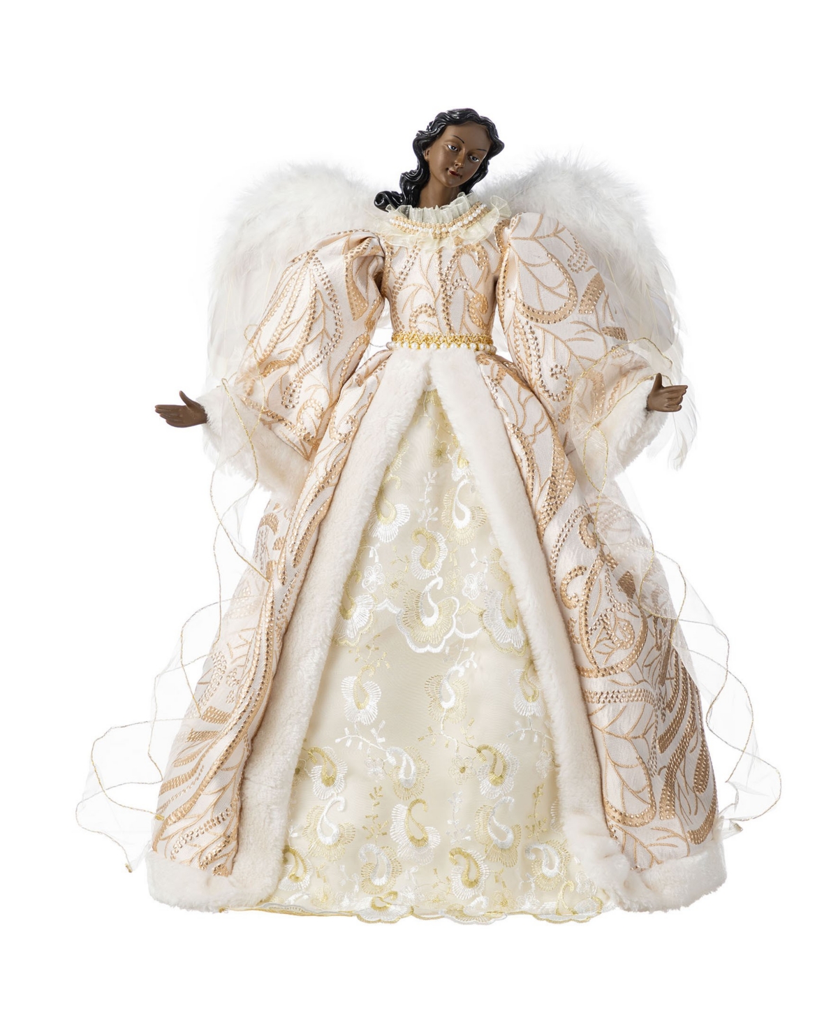 Click here for Glitzhome 24 Faux Fur Christmas African American A... prices