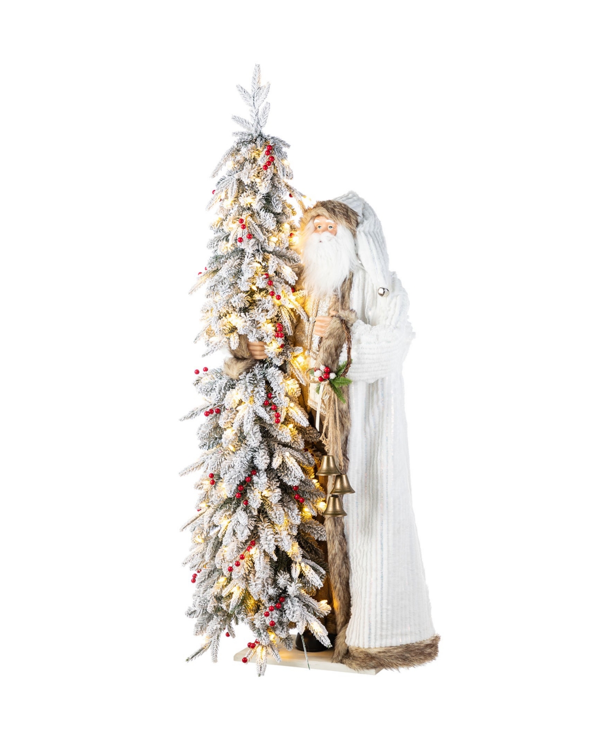 Click here for Glitzhome 4 Oversized Christmas Woodland Santa - M... prices
